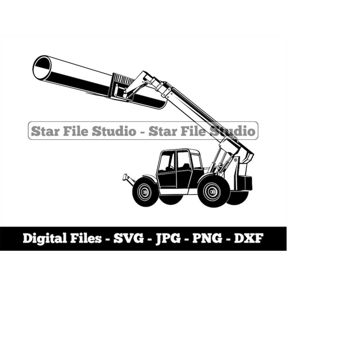 Telescopic Handler 2 Svg, Telehandler Svg, Heavy Equipment S - Inspire ...