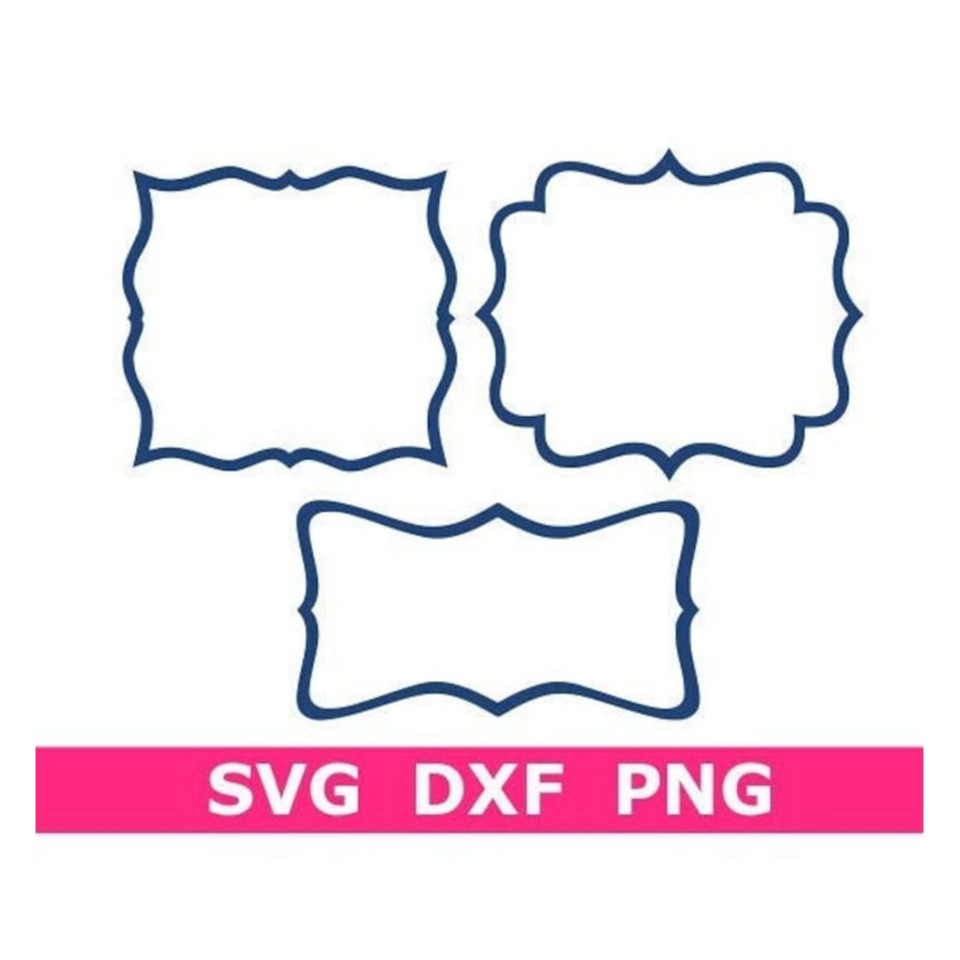 Monogram Frame SVG, 3 Monogram Frames SVG, Scalloped Frames | Inspire ...