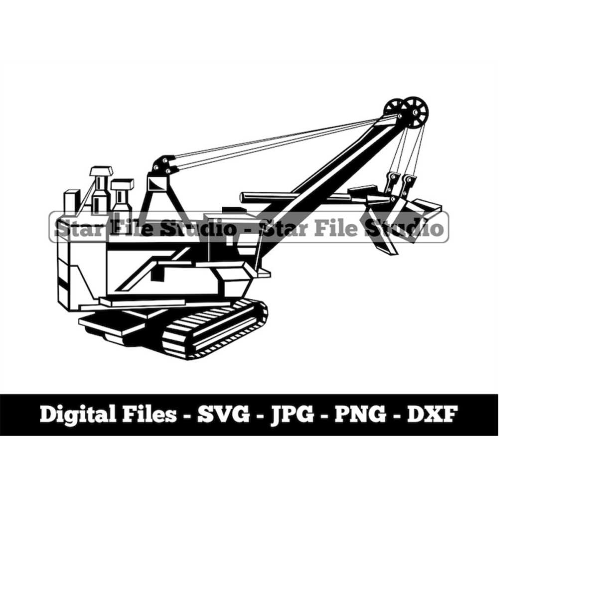 Dragline Rope Excavator Svg, Excavator Svg, Heavy Equipment | Inspire ...