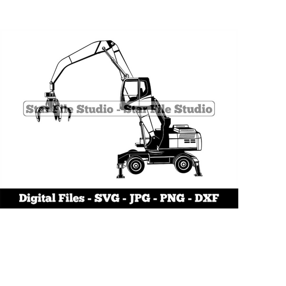 Material Handler Svg, Excavator Svg, Heavy Equipment Svg, Ma - Inspire ...