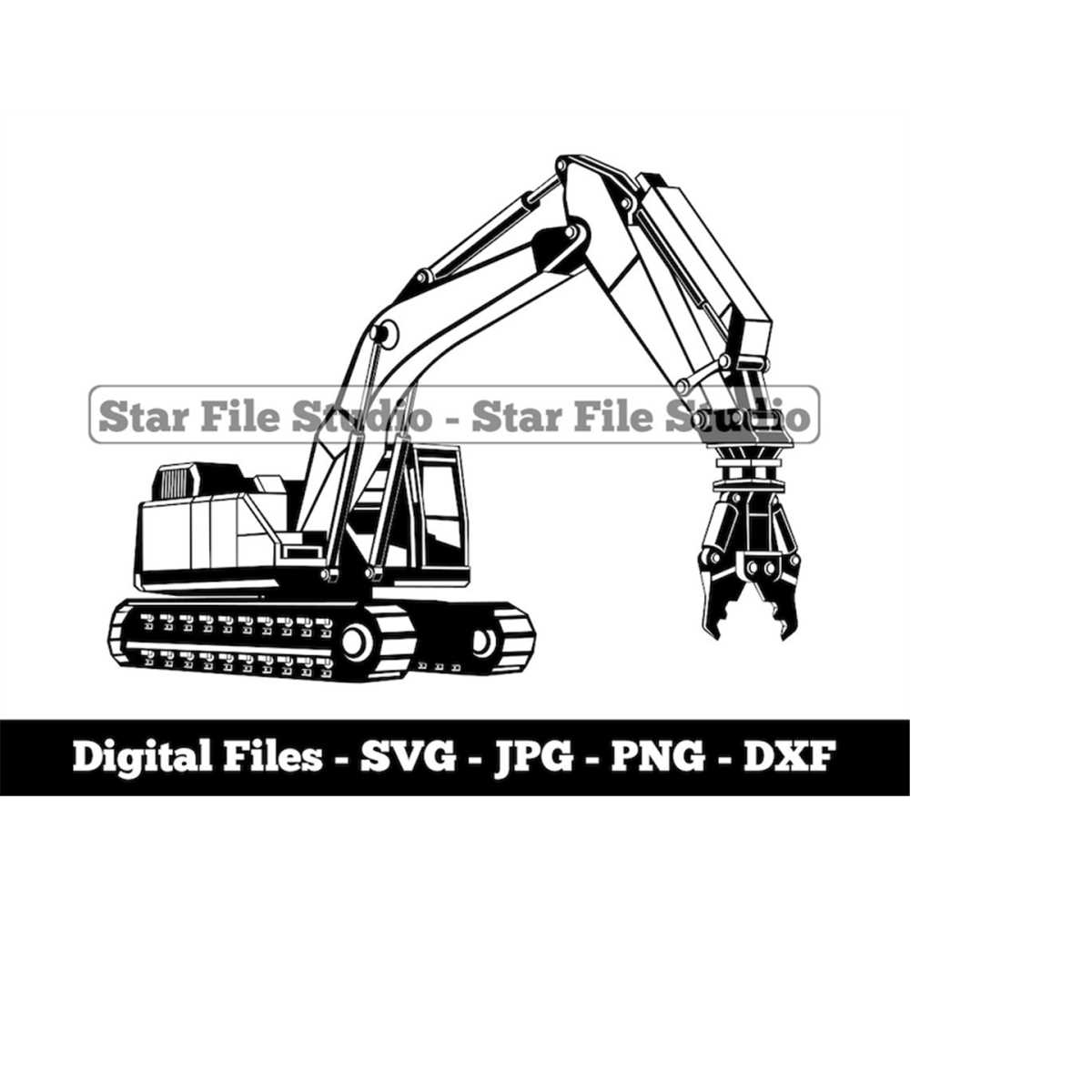 Demolition Excavator 5 Svg, Excavator Svg, Heavy Equipment S - Inspire ...