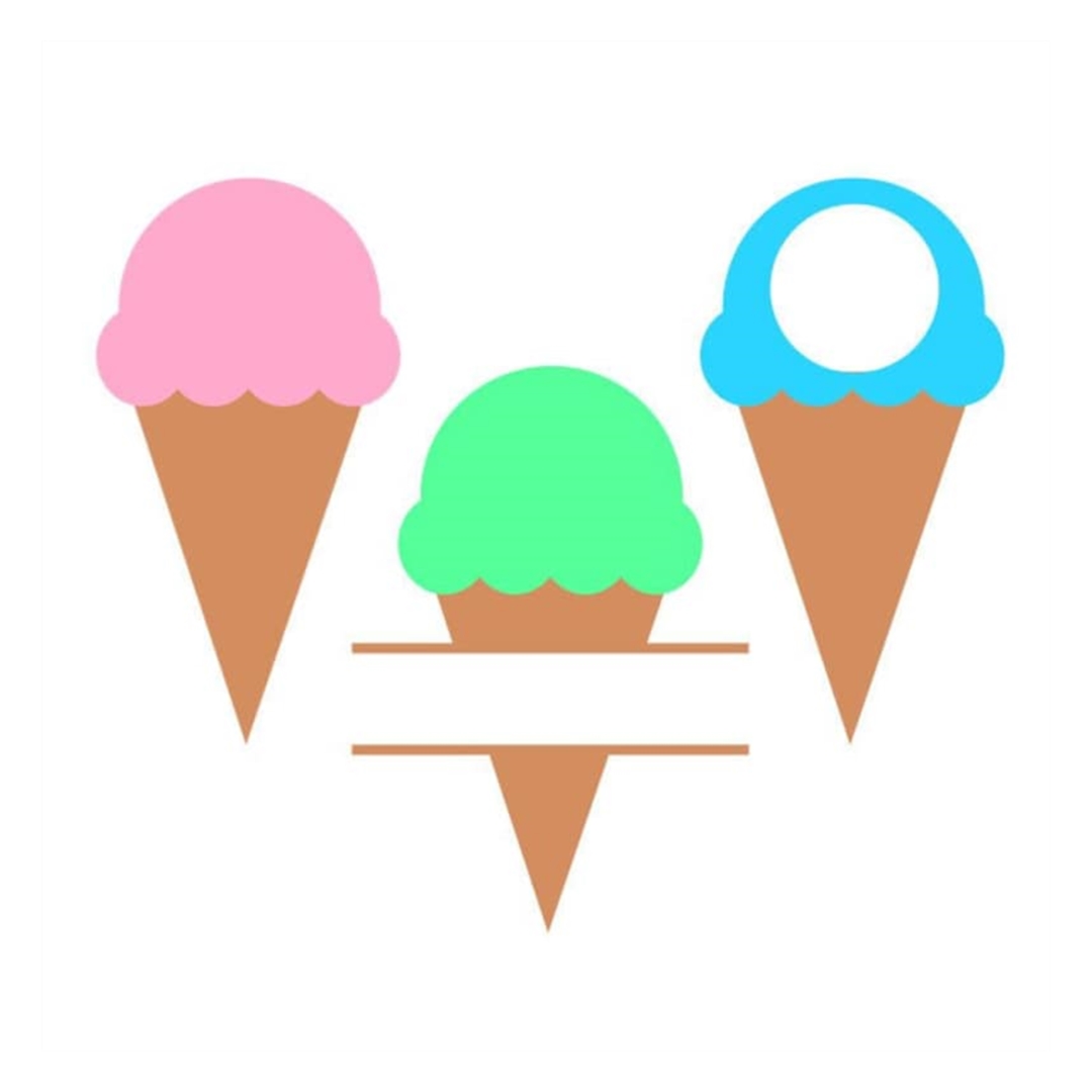 Ice Cream SVG, Ice Cream Cone Frames SVG, Summer SVG, Digita | Inspire ...