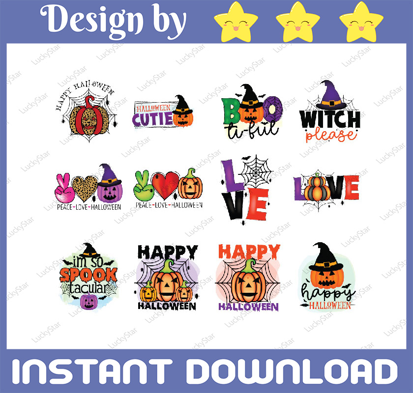 Halloween Png Bundle, Peace Love Halloween, Halloween Cutie, | Inspire ...