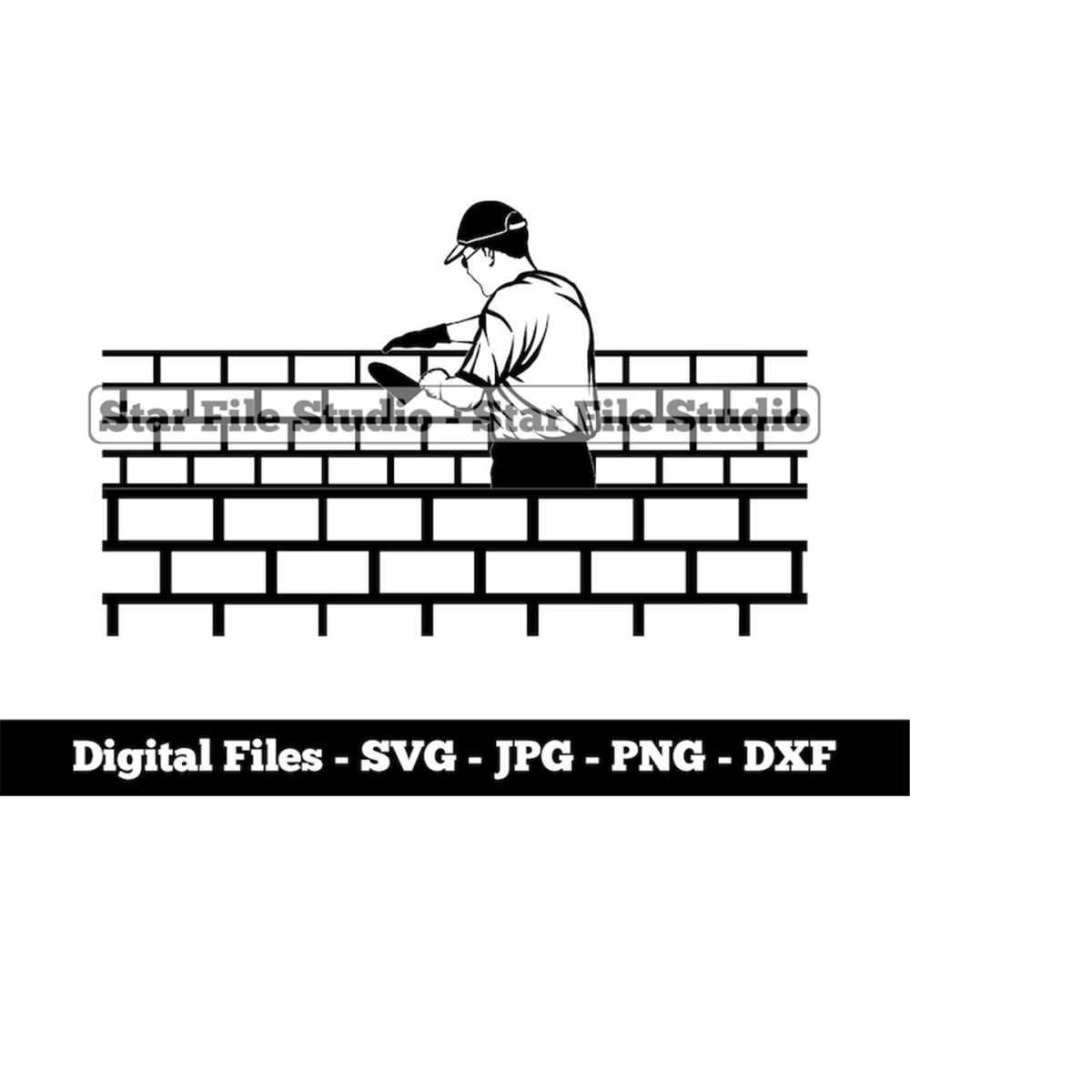 Brick Mason 3 Svg, Construction Svg, Contactor Svg, Brick Ma - Inspire ...