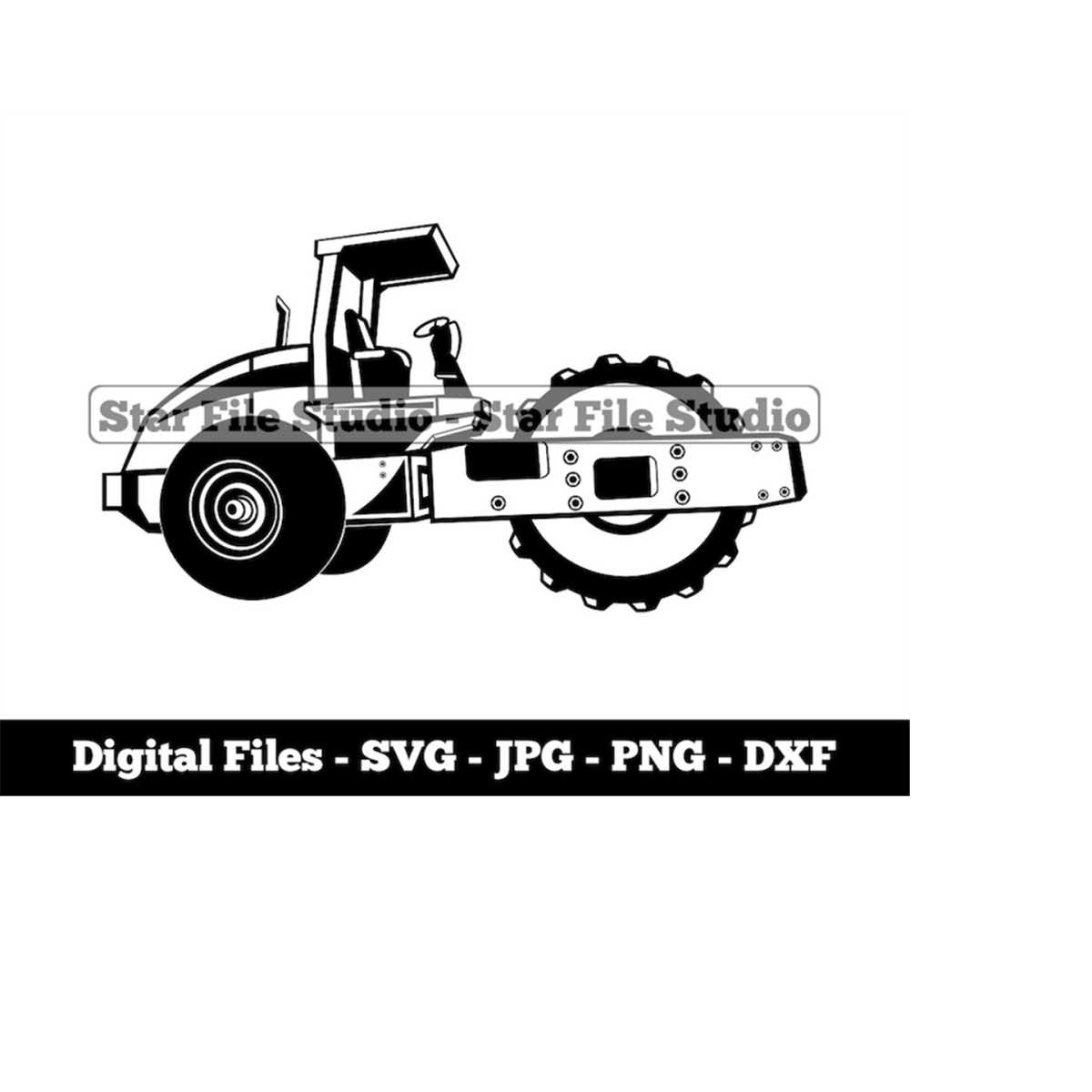 Soil Compactor 3 Svg, Road Roller Svg, Heavy Equipment Svg, - Inspire ...