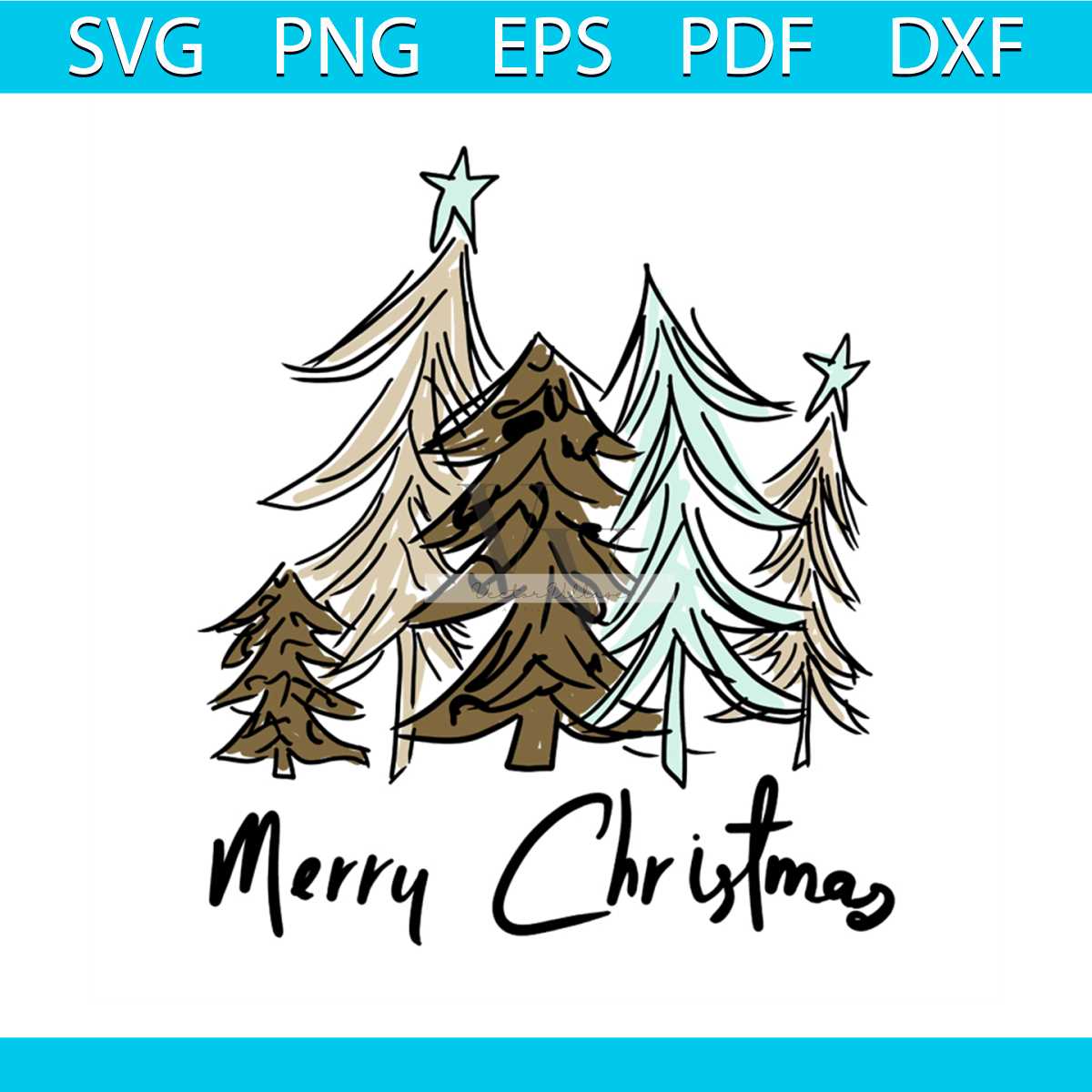 Merry Christmas Trees Svg, Christmas Svg, Pinetree Svg, Tree | Inspire ...