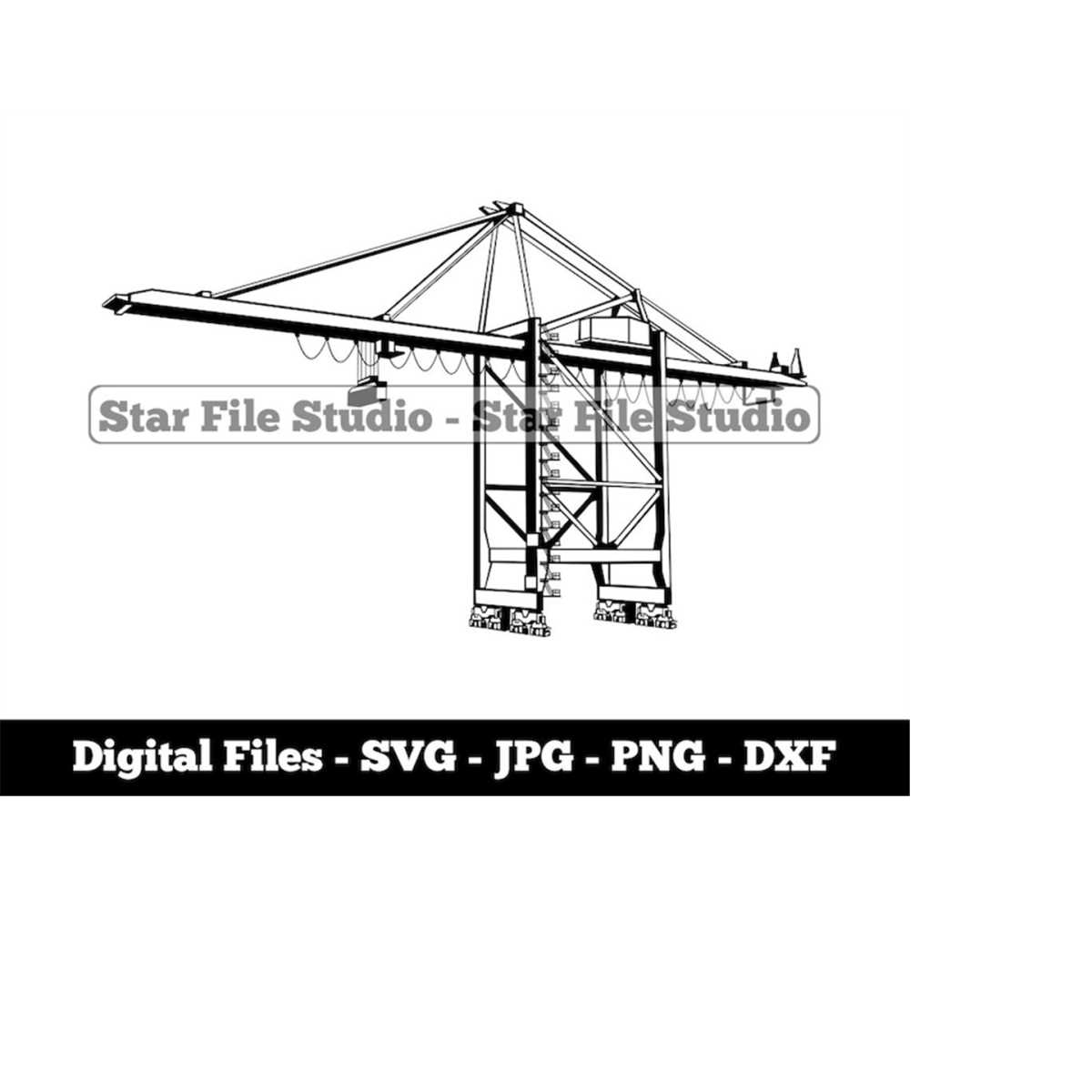 Harbor Crane Svg, Container Port Svg, Heavy Equipment Svg, H - Inspire ...