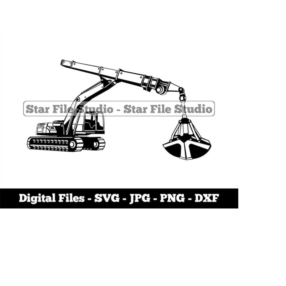 Telescopic Arm Excavator 2 Svg, Excavator Svg, Heavy Equipme - Inspire ...