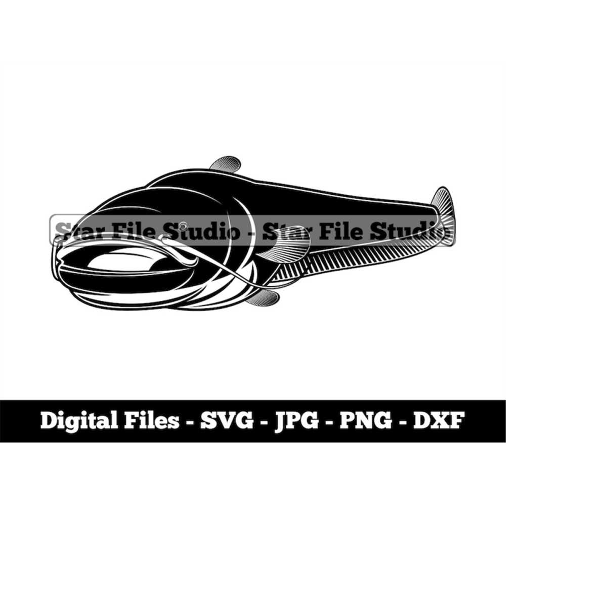 Catfish 3 Svg, Fishing Svg, Fish Svg, Catfish Png, Catfish J - Inspire ...