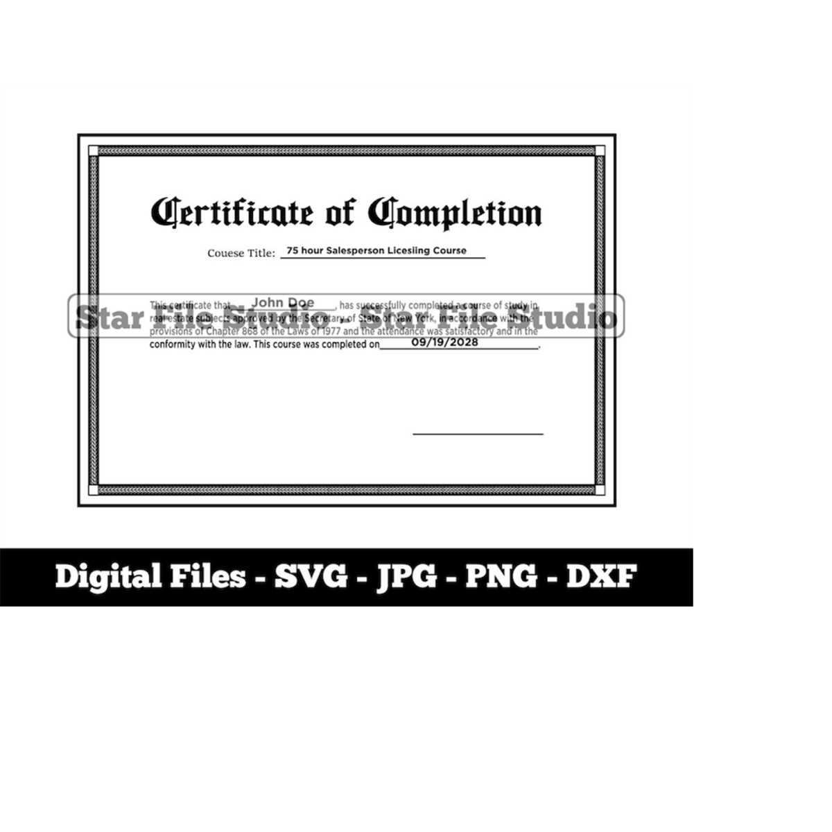 Real Estate License Template Svg, Real Estate Broker Svg, Re - Inspire ...