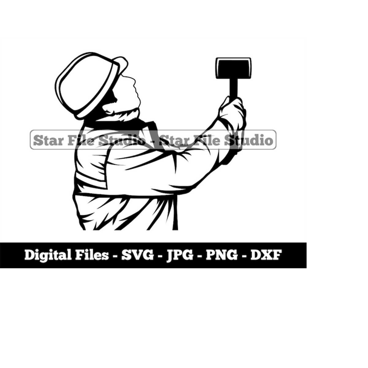 Construction Worker 4 Svg, Construction Svg, Contactor Svg, | Inspire ...