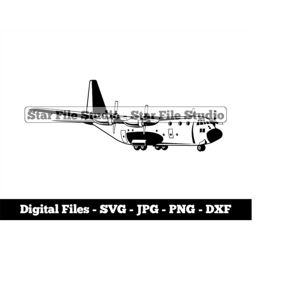 Military Aircraft 5 Svg, Airplane Svg, Transport Aircraft Sv - Inspire ...