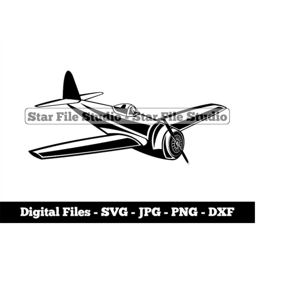 Propeller Airplane 2 Svg, Airplane Svg, Aircraft Svg, Airpla - Inspire ...