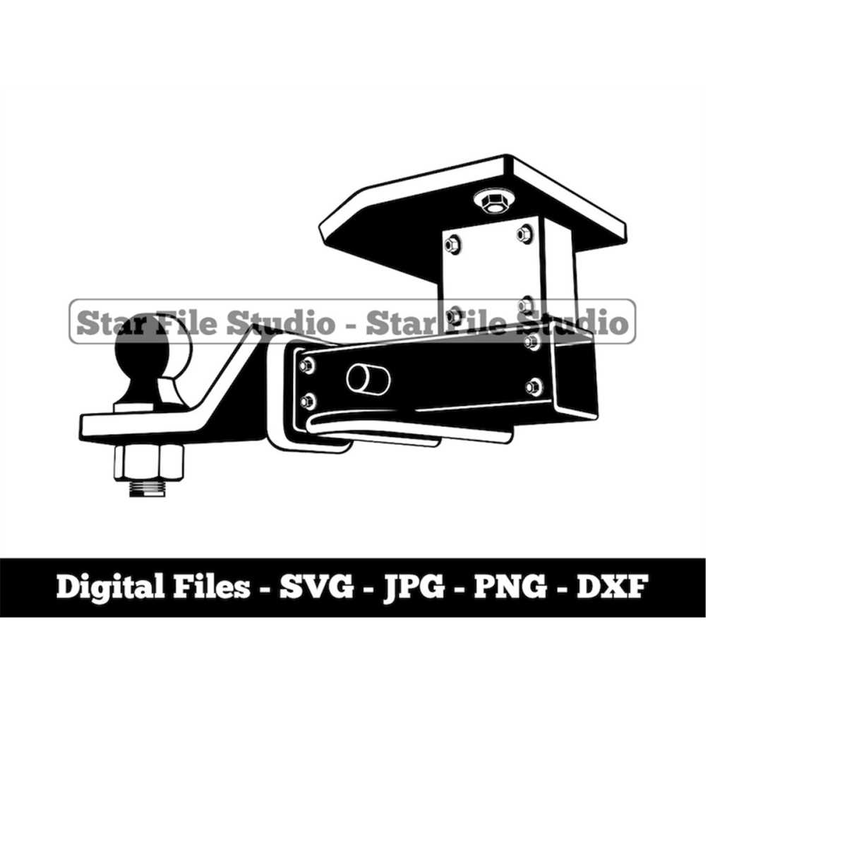 Loaded Ball Mount Hitch 2 Svg, Pickup Truck Svg, Trailer Svg | Inspire ...