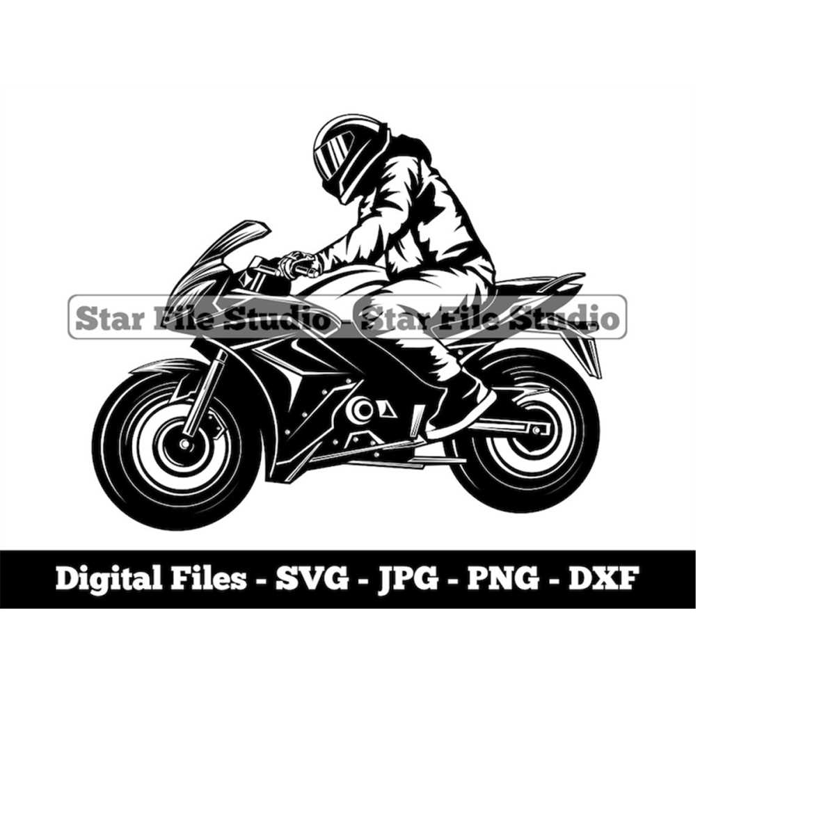 Motorcycle Rider 4 Svg, Motorcycle Racing Svg, Motorbike Svg - Inspire ...