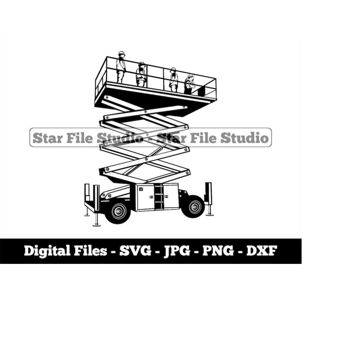 Scissor Lift 3 Svg, Contractor Svg, Heavy Equipment Svg, Sci - Inspire ...