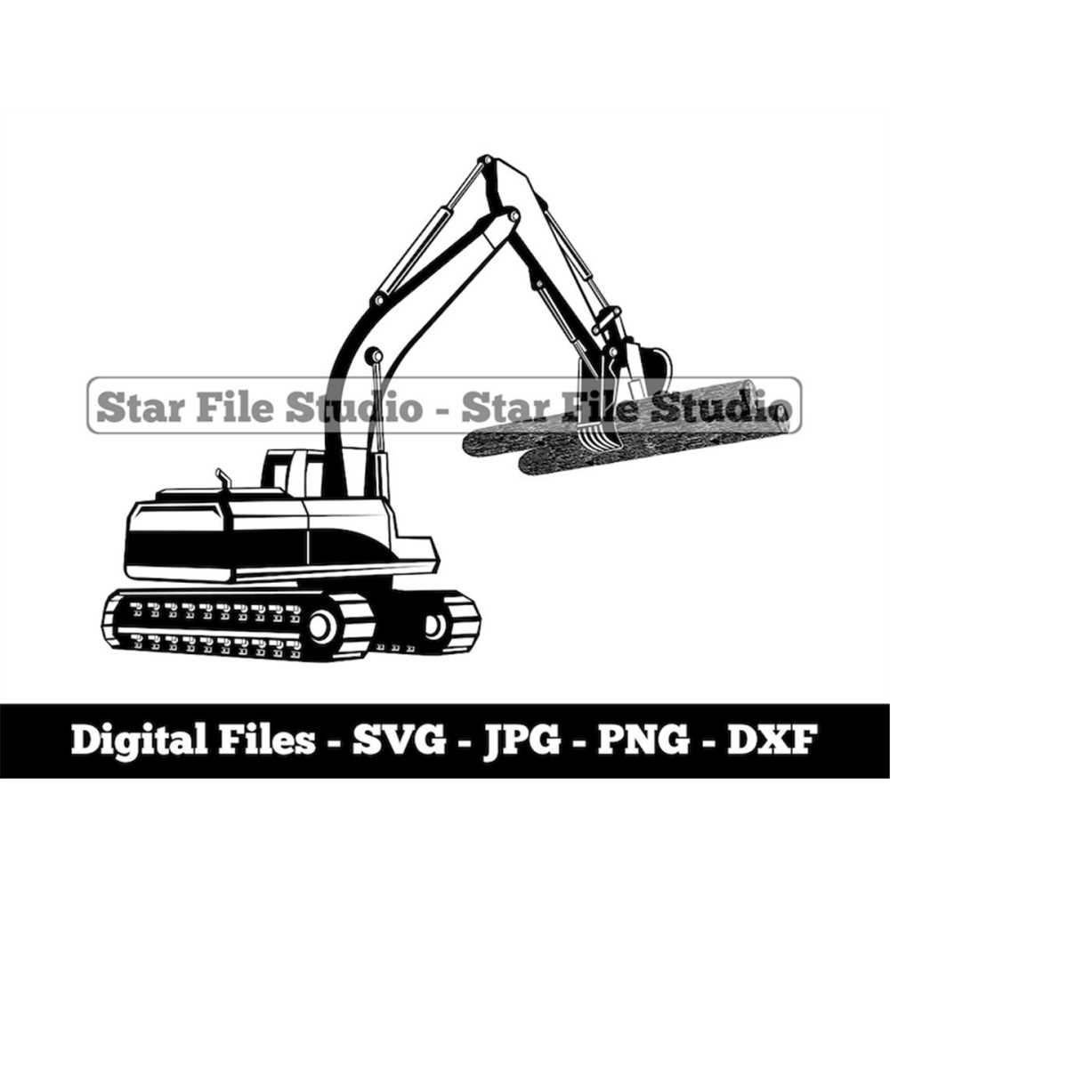 Hydraulic Excavator 3 Svg, Excavator Svg, Heavy Equipment Sv - Inspire ...