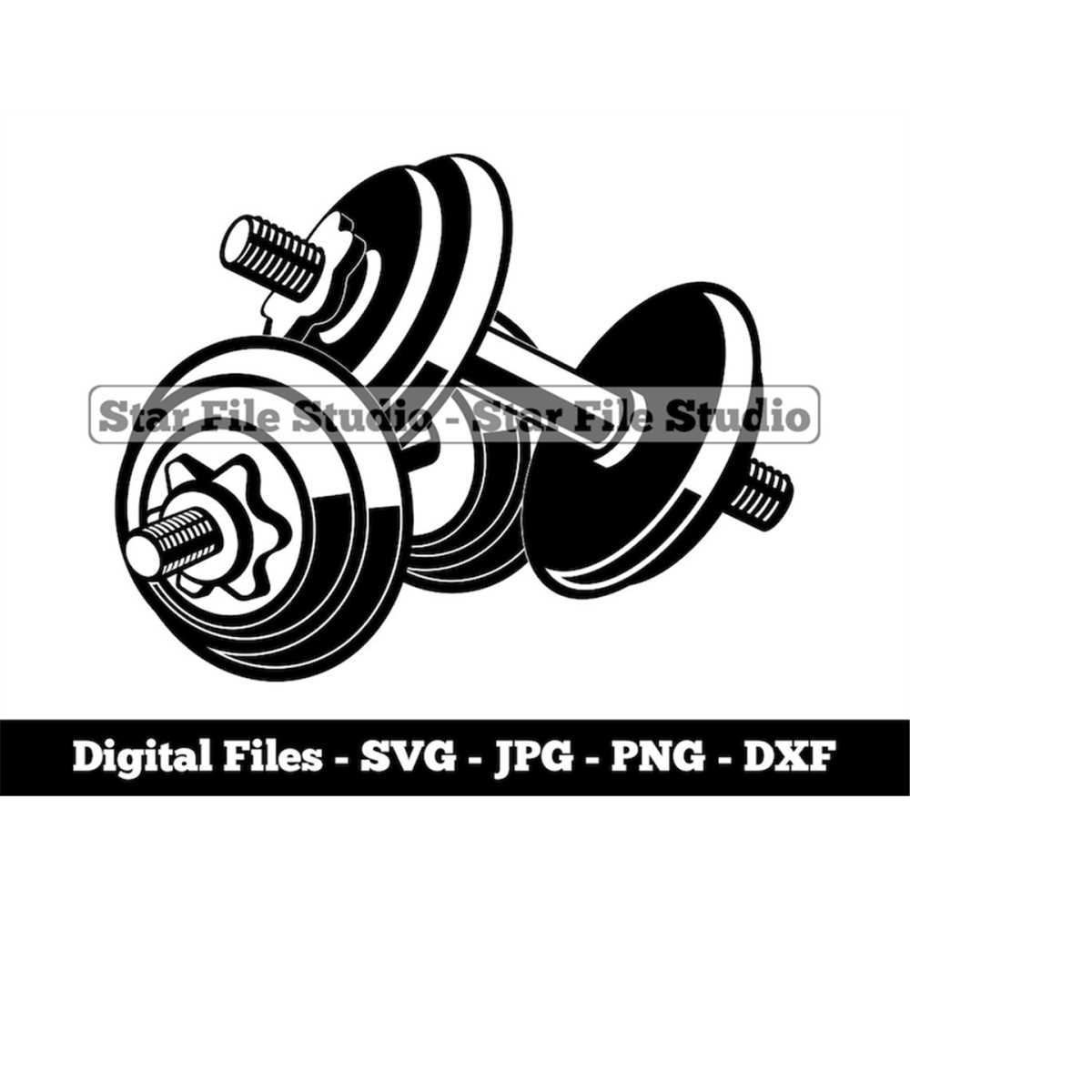 Dumbbell 4 Svg, Weightlifting Svg, Workout Svg, Dumbbell Png - Inspire ...