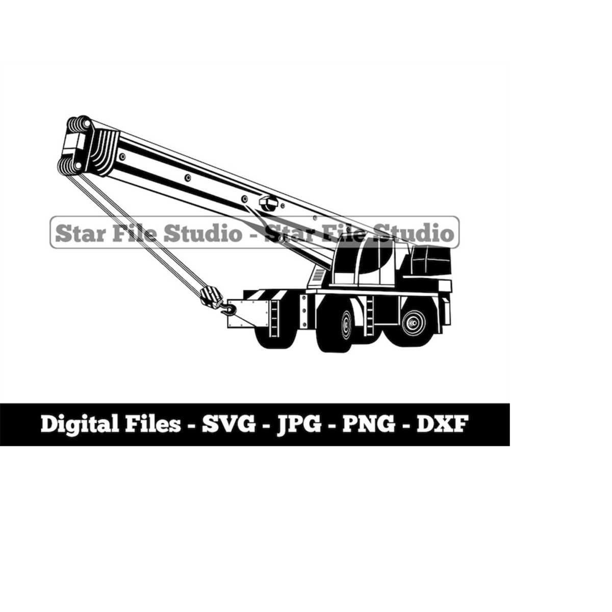 Rough Terrain Crane Svg, Crane Svg, Heavy Equipment Svg, Cra - Inspire ...