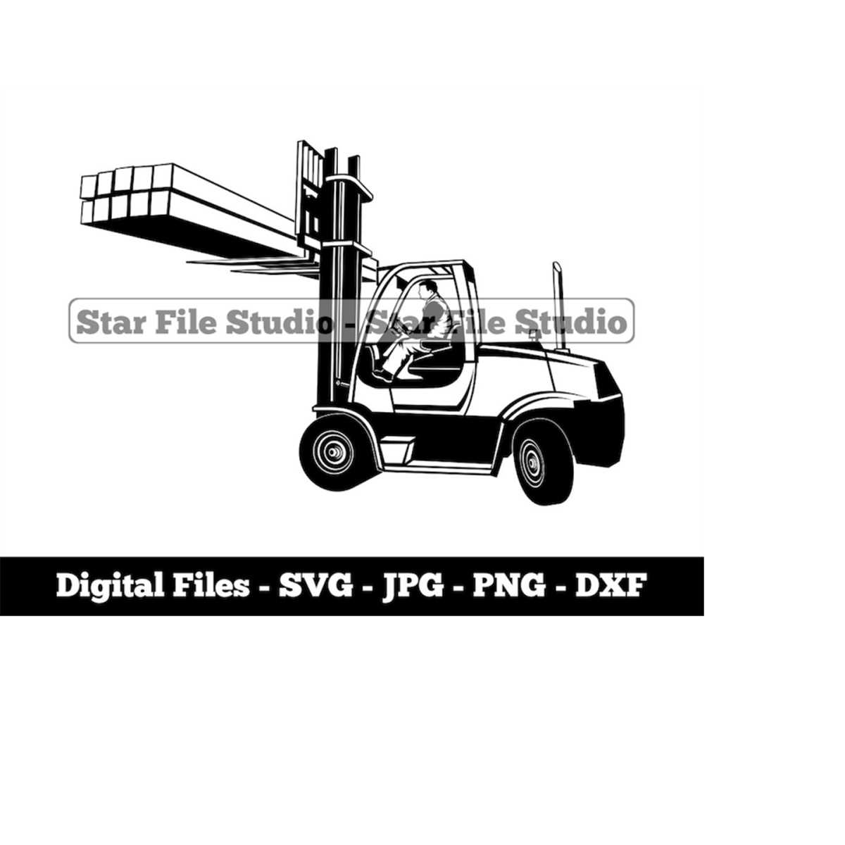 Forklift 7 Svg, Forklift Svg, Heavy Equipment Svg, Forklift - Inspire ...