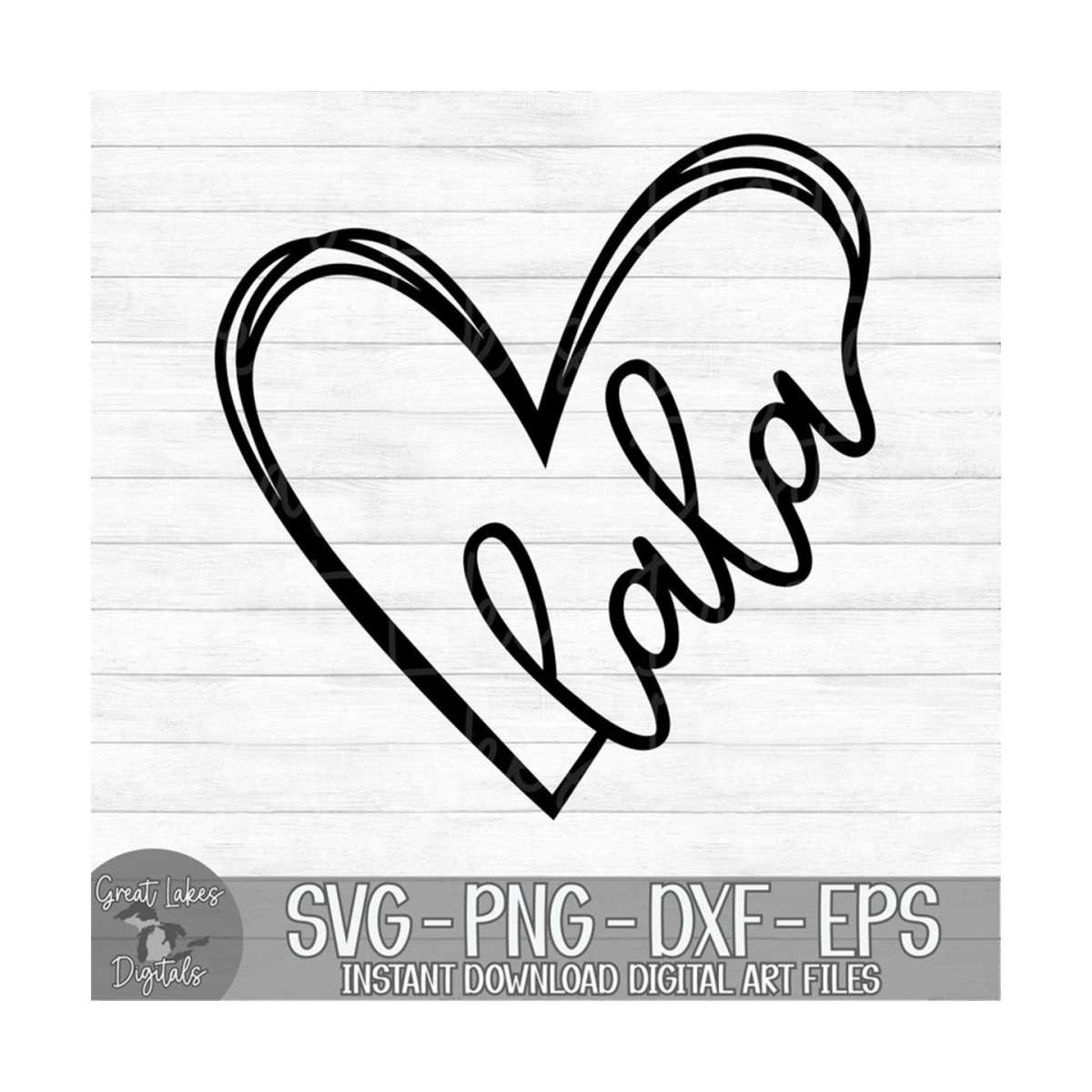 Lala Heart - Instant Digital Download - svg, png, dxf, and e | Inspire ...