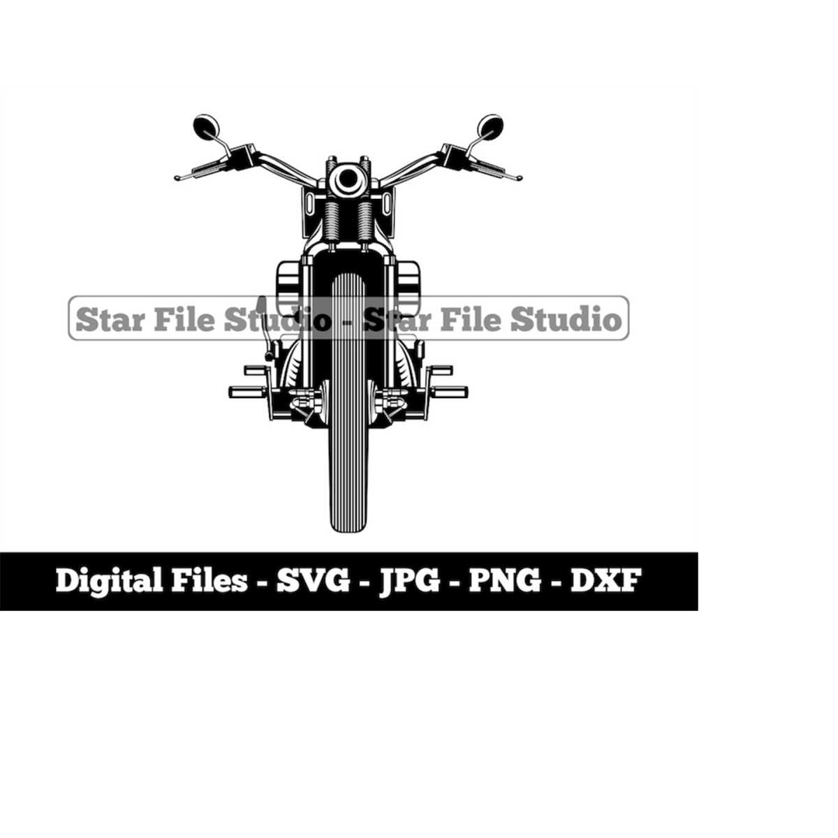 Chopper Front View Svg, Motorcycle Svg, Motorbike Svg, Chopp - Inspire ...