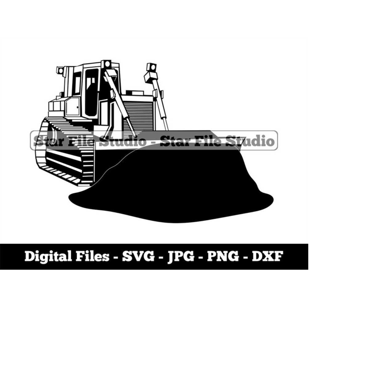 Bulldozer Moving Earth 3 Svg, Dozer Svg, Heavy Equipment Svg - Inspire ...