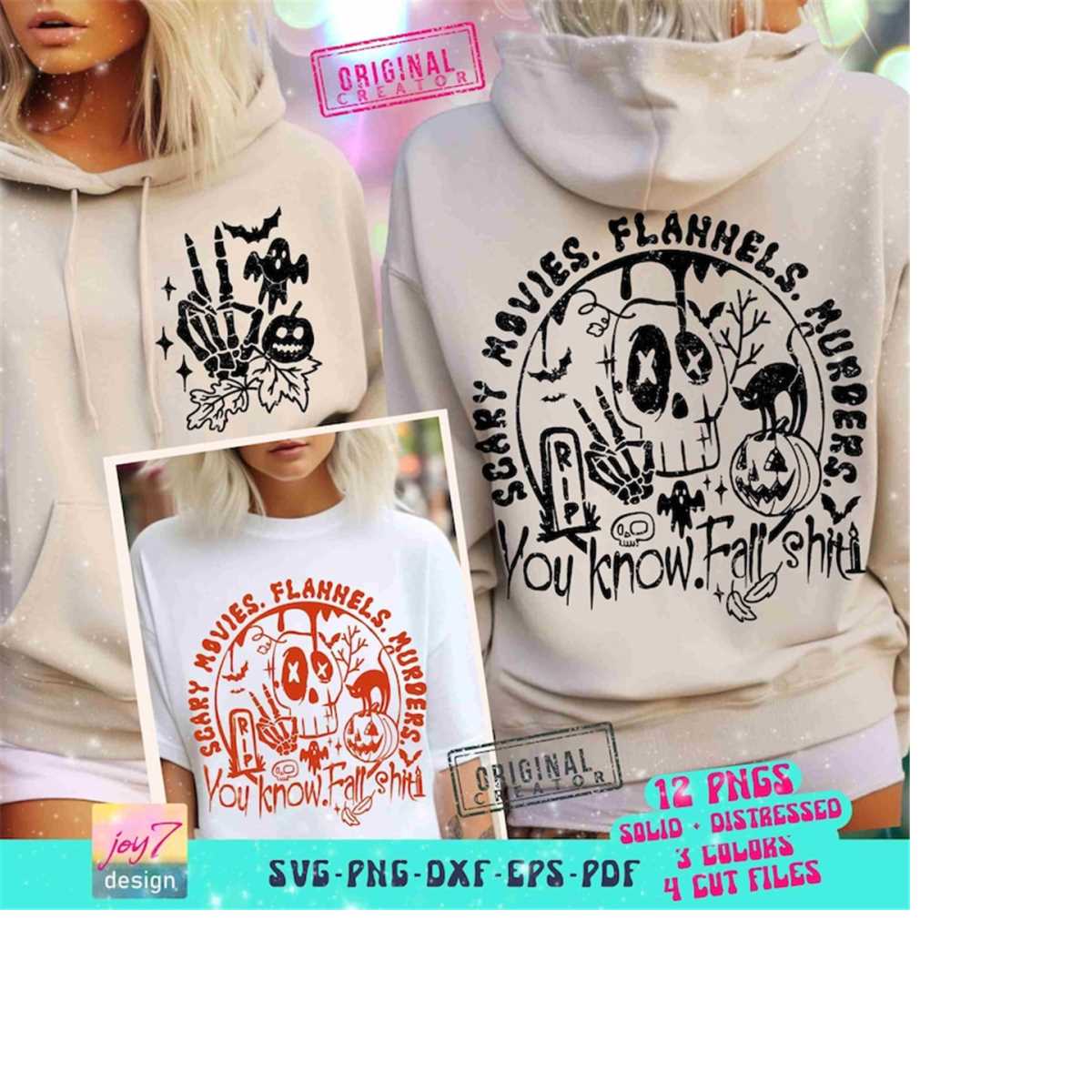 Funny Fall Scary Movies SVG PNG Spooky season Horror movies | Inspire ...