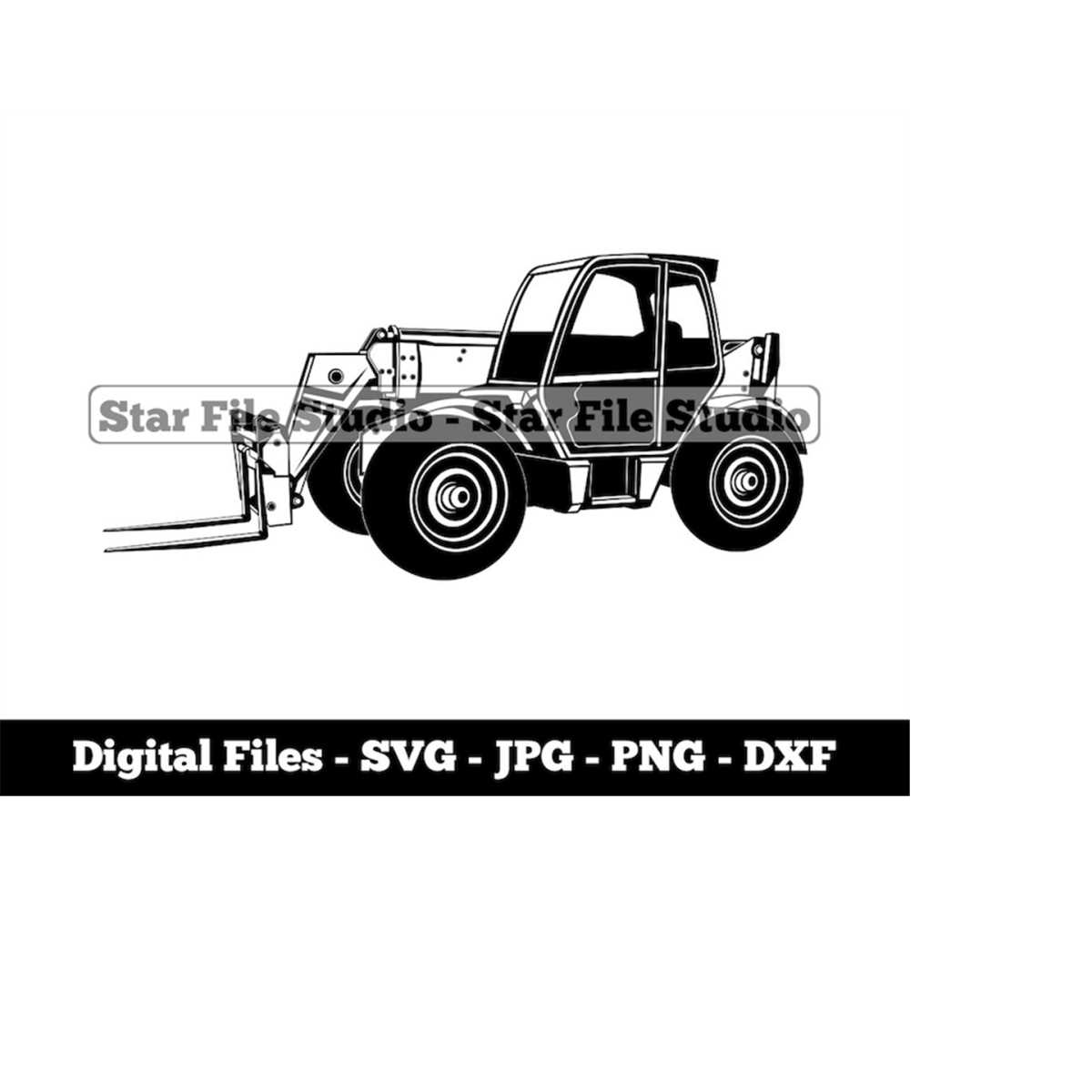 Telescopic Handler 4 Svg, Telehandler Svg, Heavy Equipment S - Inspire ...