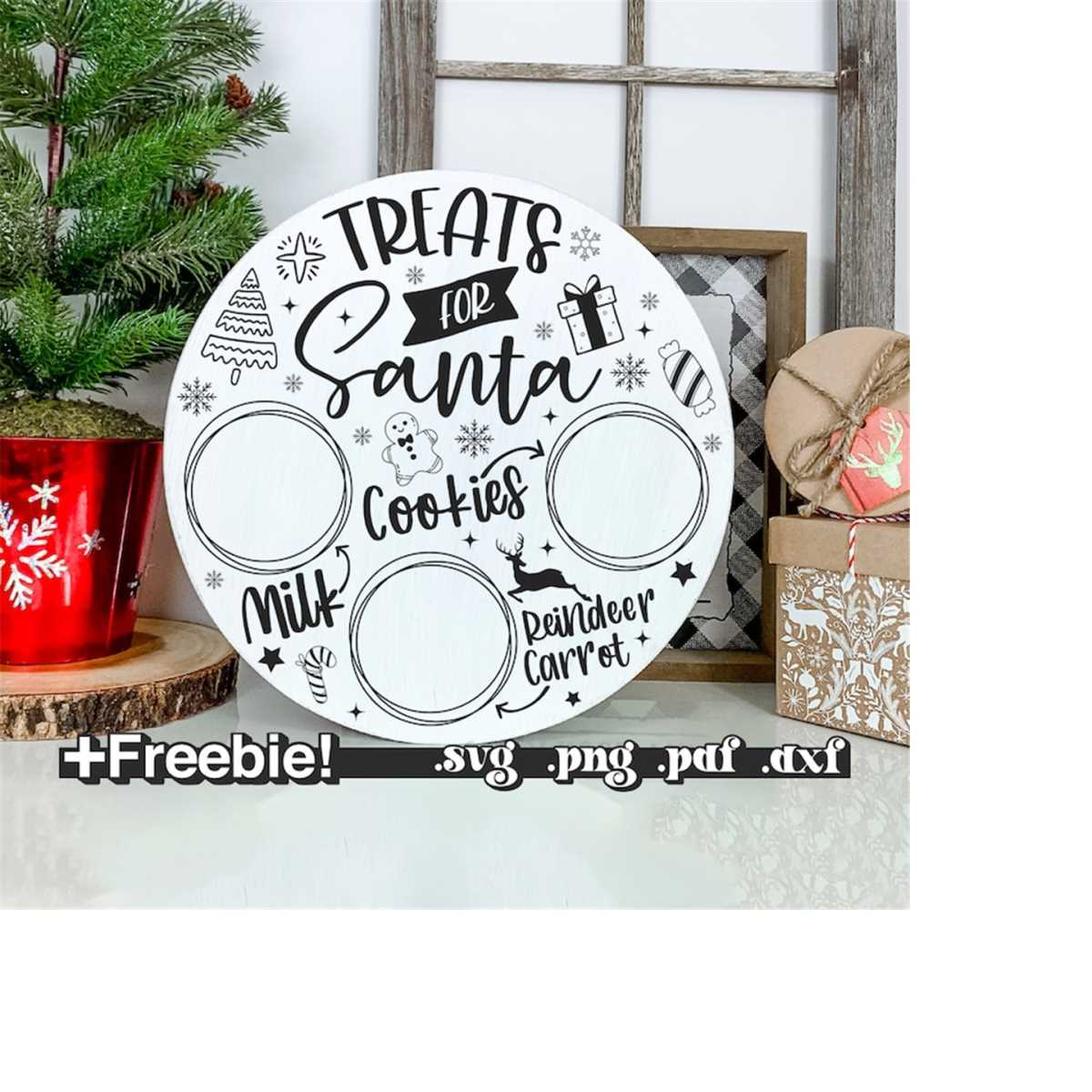Santa Cookie Tray Svg