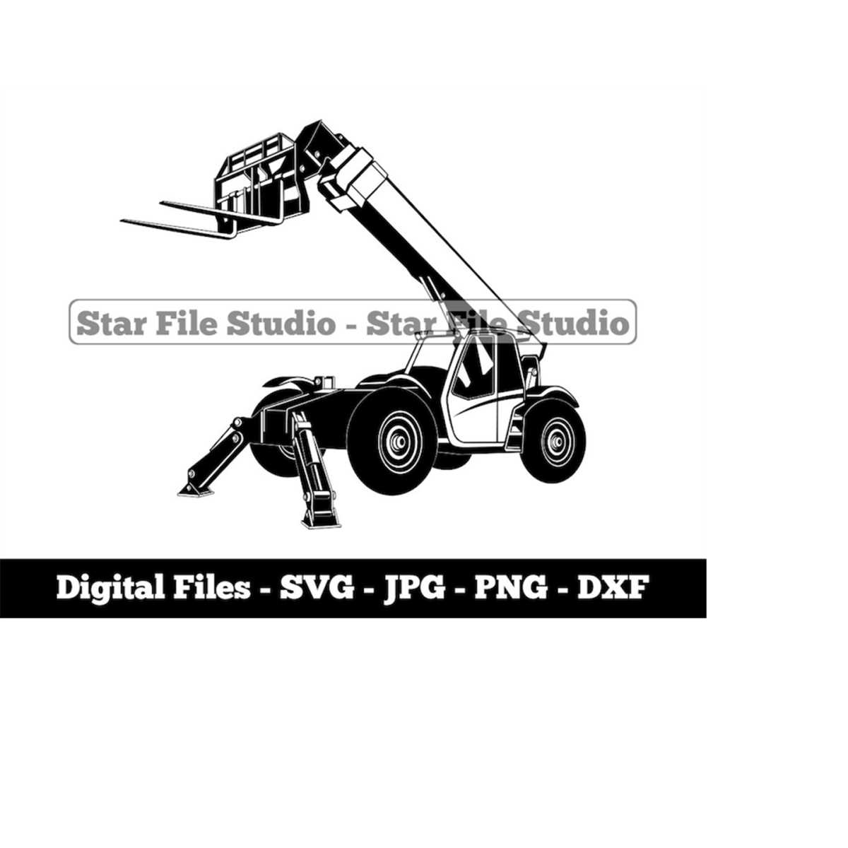 Telescopic Handler Svg, Telehandler Svg, Heavy Equipment Svg - Inspire ...