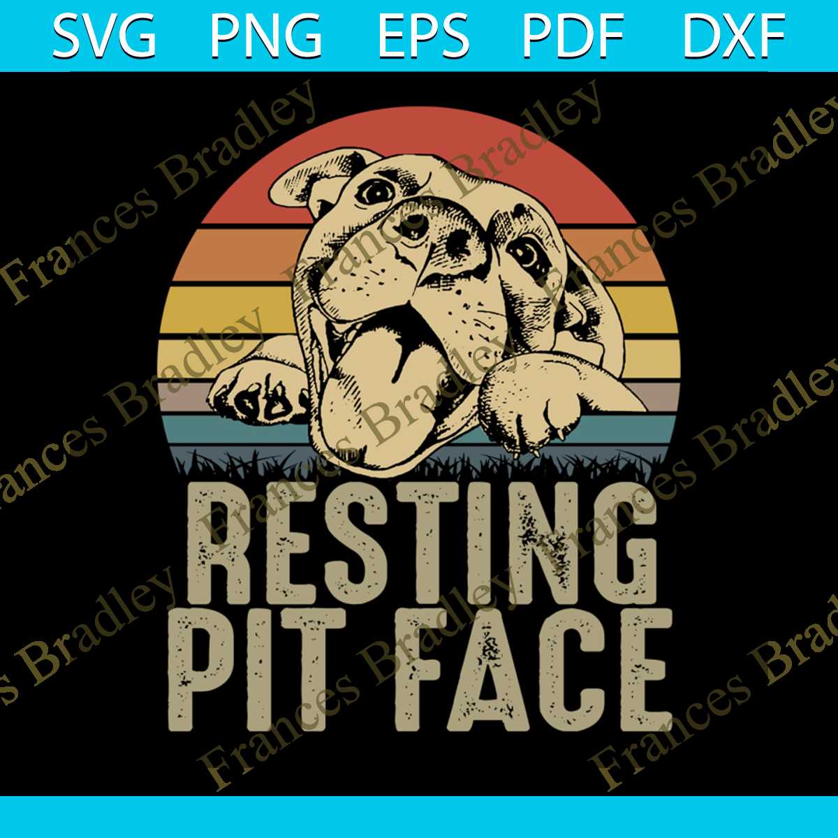 Resting Pit Face Svg, Animal Svg, Pit Face Svg, Pitbull Svg, | Inspire ...