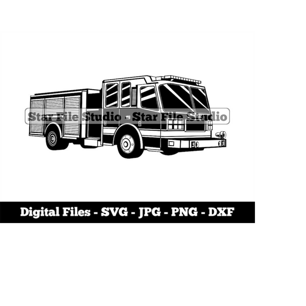 Firetruck 7 Svg, Fire Engine Svg, Firetruck Svg, Firefighter - Inspire ...