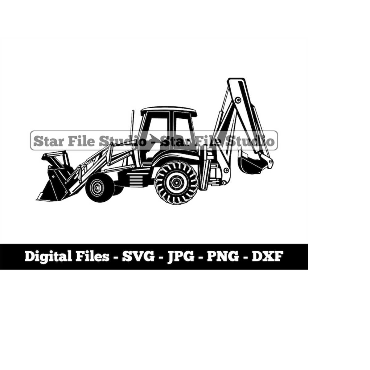 Backhoe Loader Svg, Backhoe Svg, Heavy Equipment Svg, Excava - Inspire ...