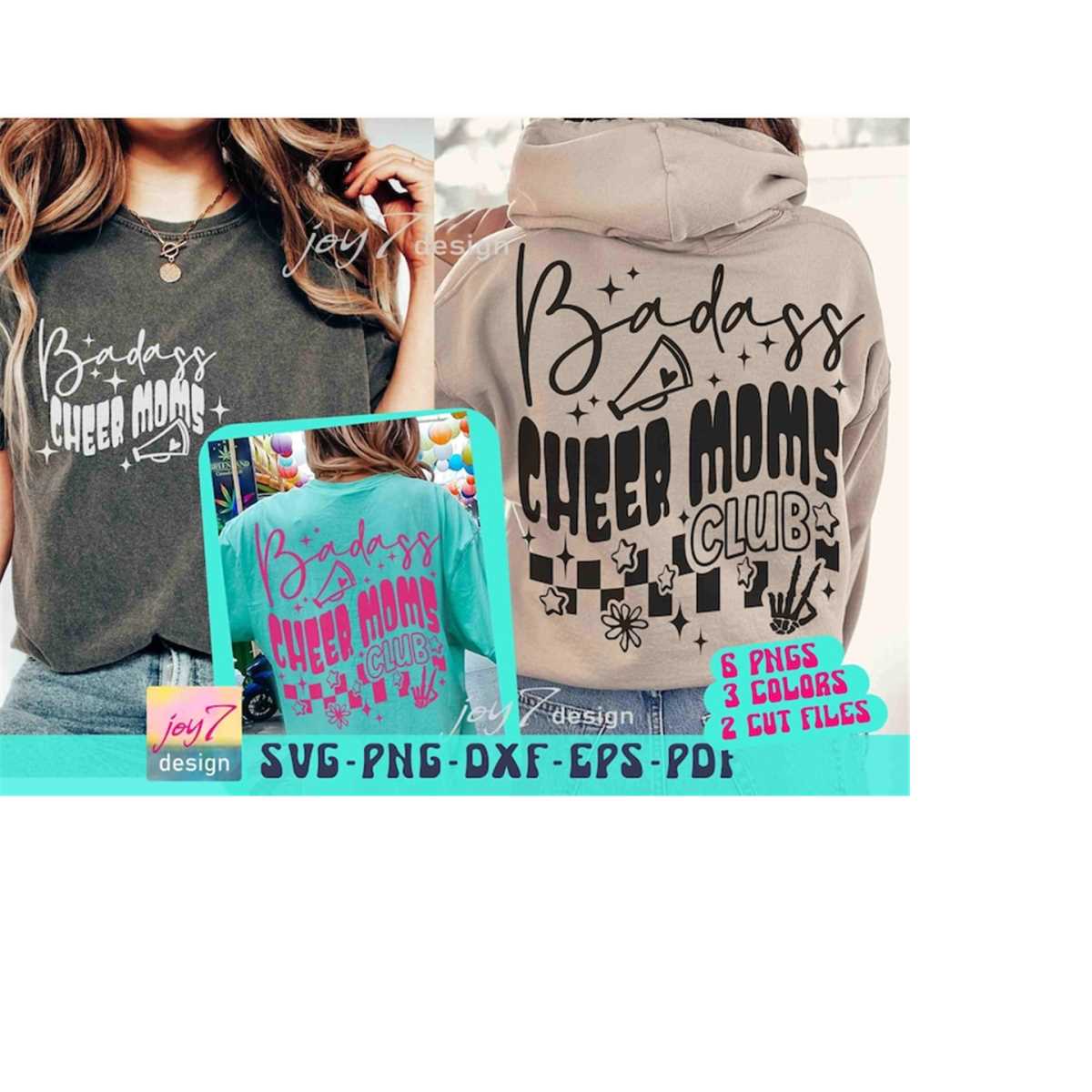 Badass Cheer Moms Club SVG PNG Cheer Mom Svg Cheer Mom Shirt | Inspire ...