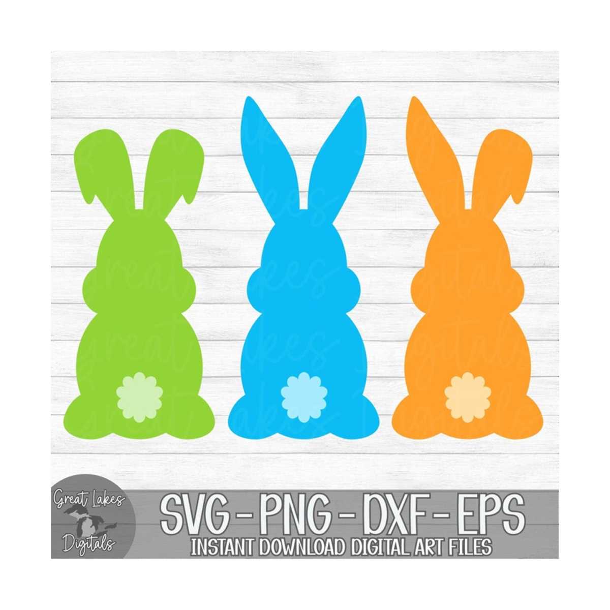 Easter Bunnies - Instant Digital Download - svg, png, dxf, a | Inspire ...