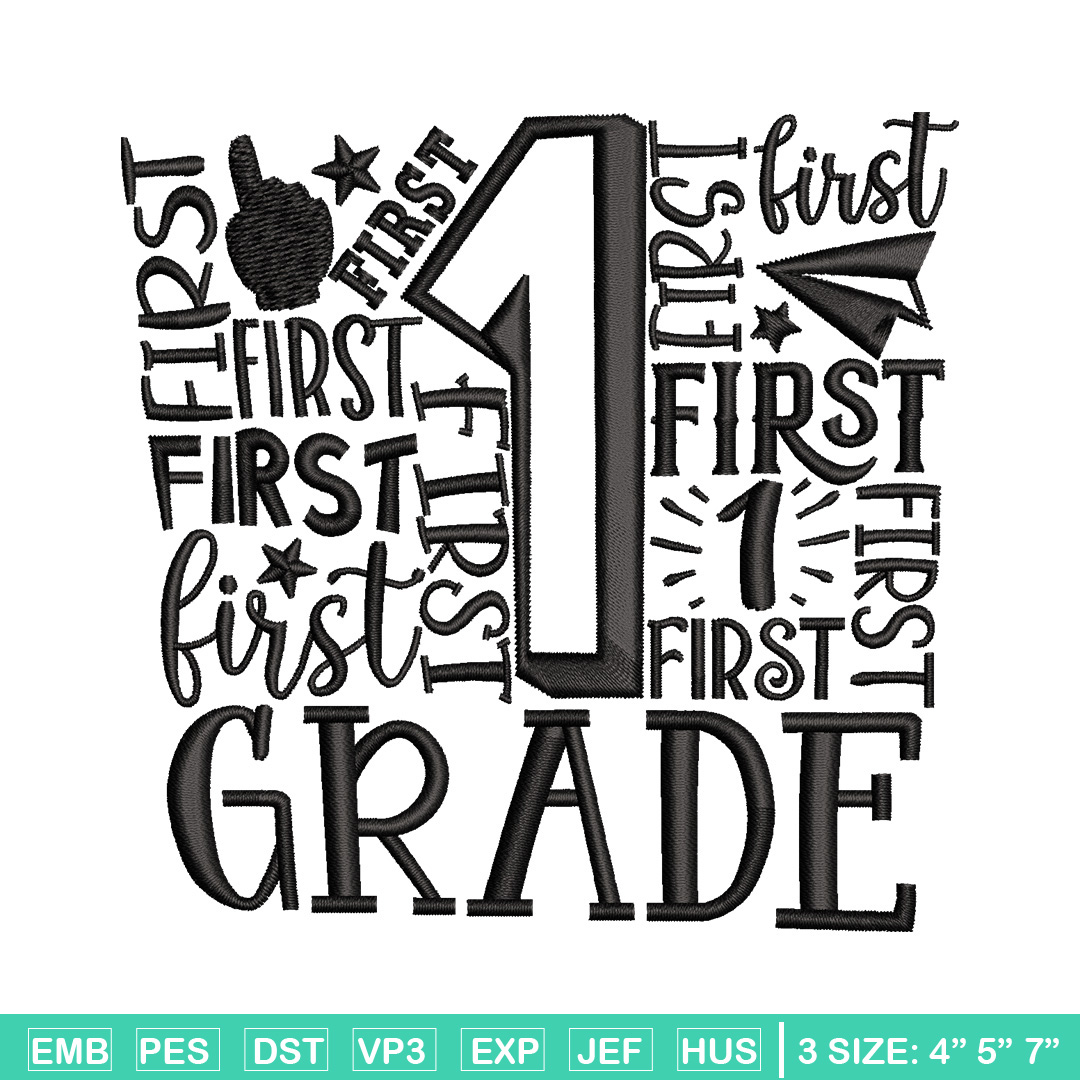 Grade 1 embroidery design, Logo embroidery, Embroidery file, | Inspire ...