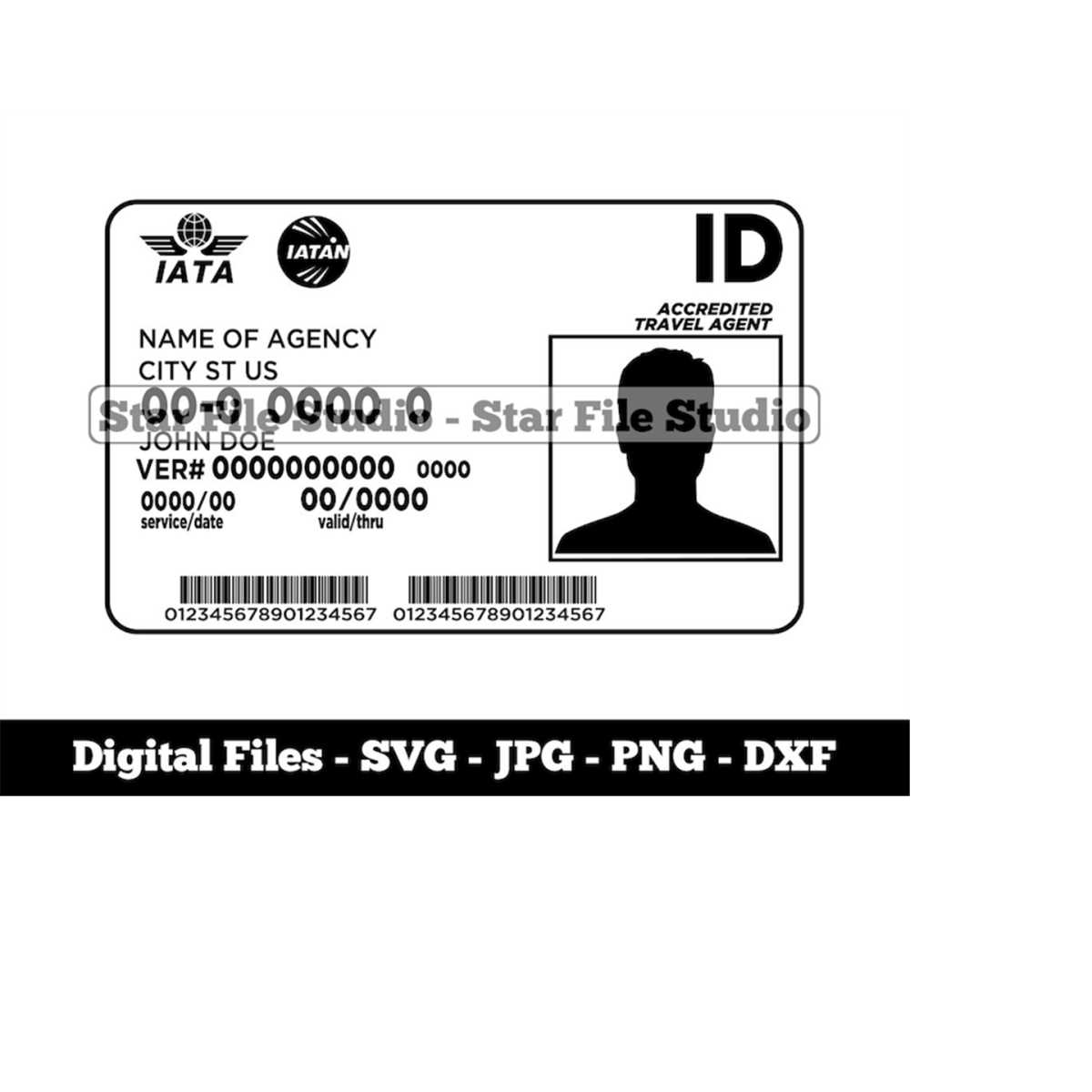 IATA Card Template 2 Svg, Travel Agent Svg, Vacation Svg, IA | Inspire ...