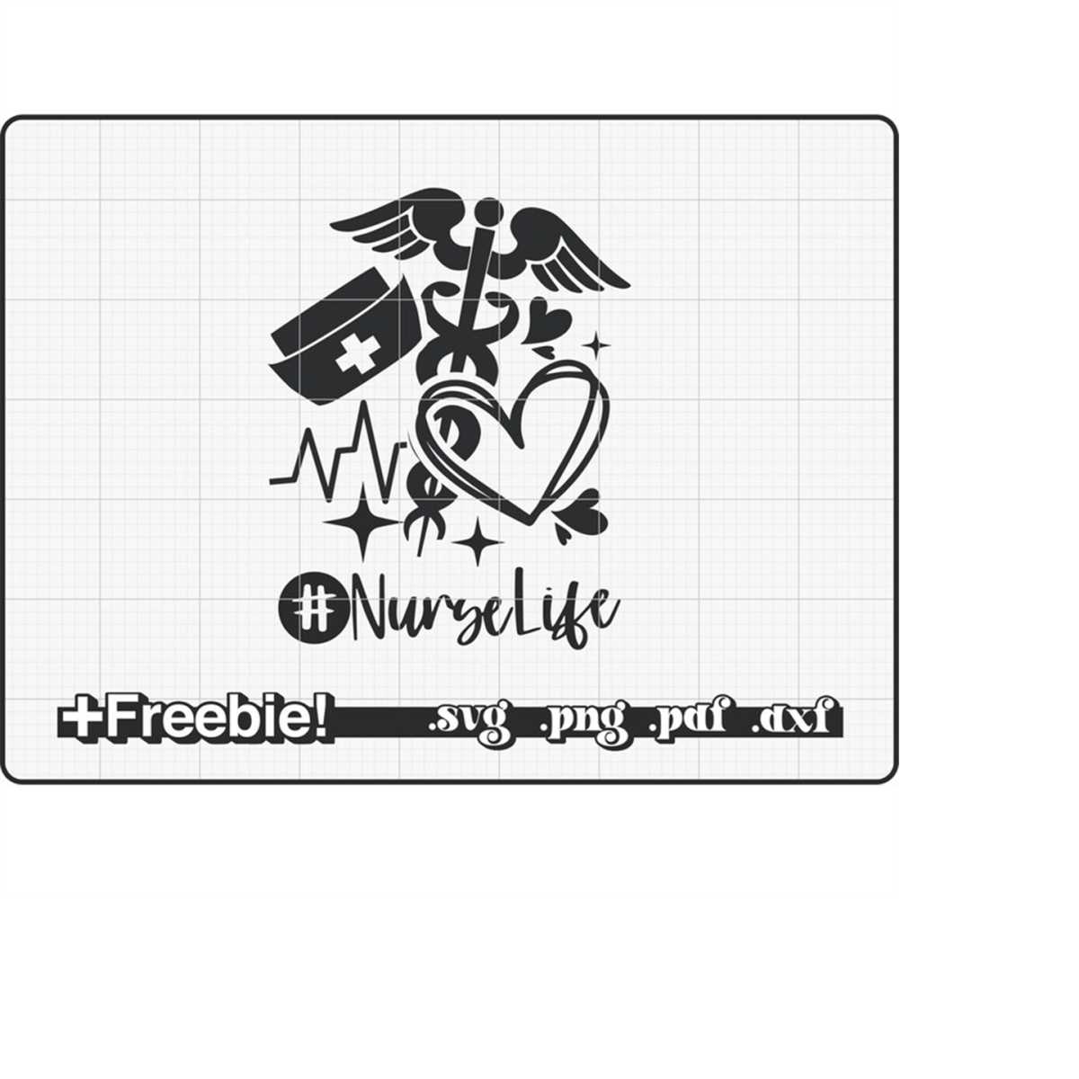 Nurse Svg, Nurse Life, Stethoscope Heart Svg, Medical Caduce - Inspire ...