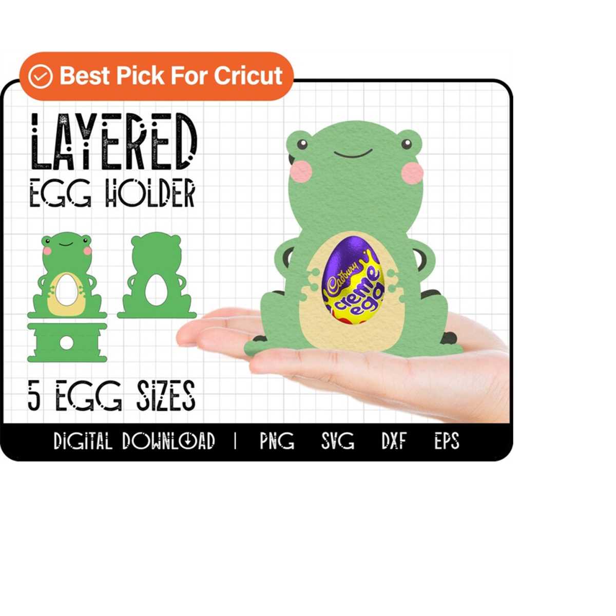 Frog egg holder svg, easter egg svg, frog svg, easter egg ba | Inspire ...