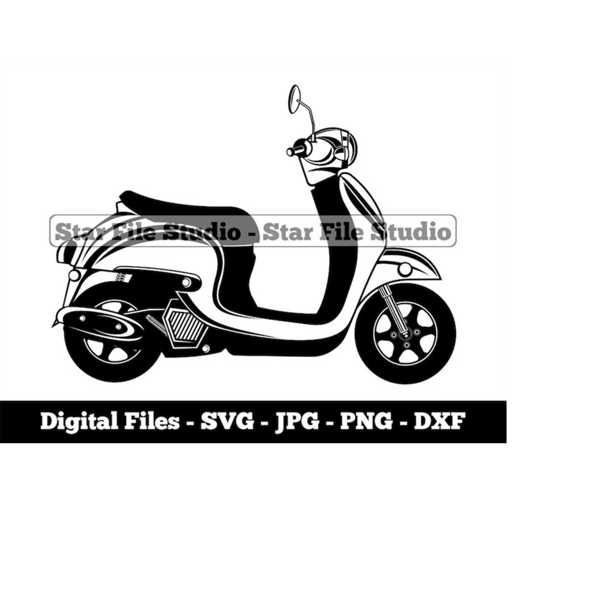 Scooter Motorcycle 2 Svg, Motorcycle Svg, Motorbike Svg, Sco | Inspire ...