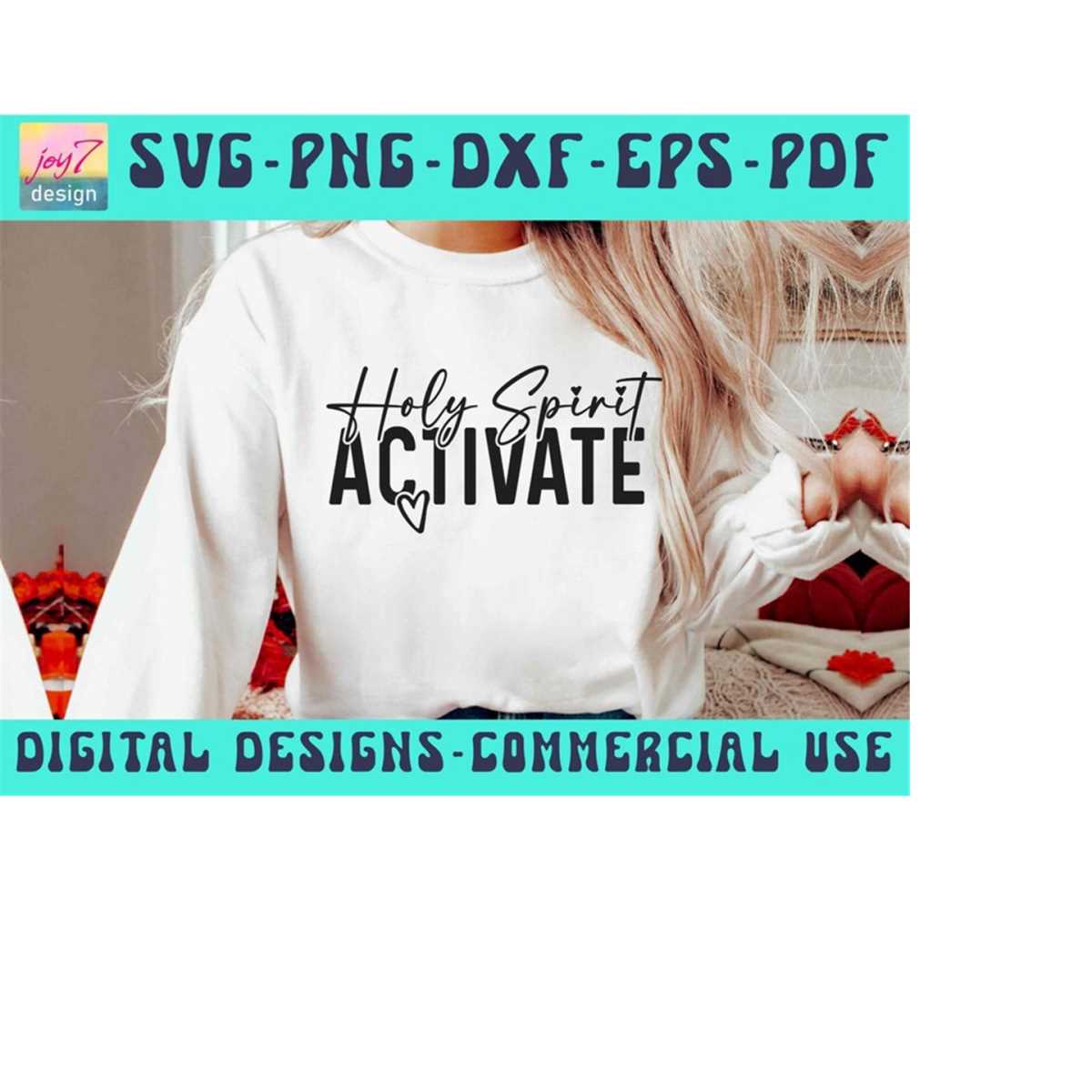 Holy Spirit Activate SVG, PNG, Dxf, Eps, Pdf, Funny Christia | Inspire ...