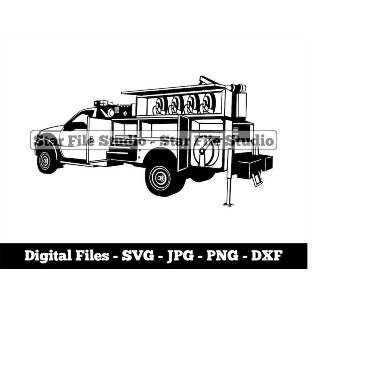 Utility Truck 3 Svg, Repair Svg, Truck Svg, Utility Truck Pn - Inspire ...
