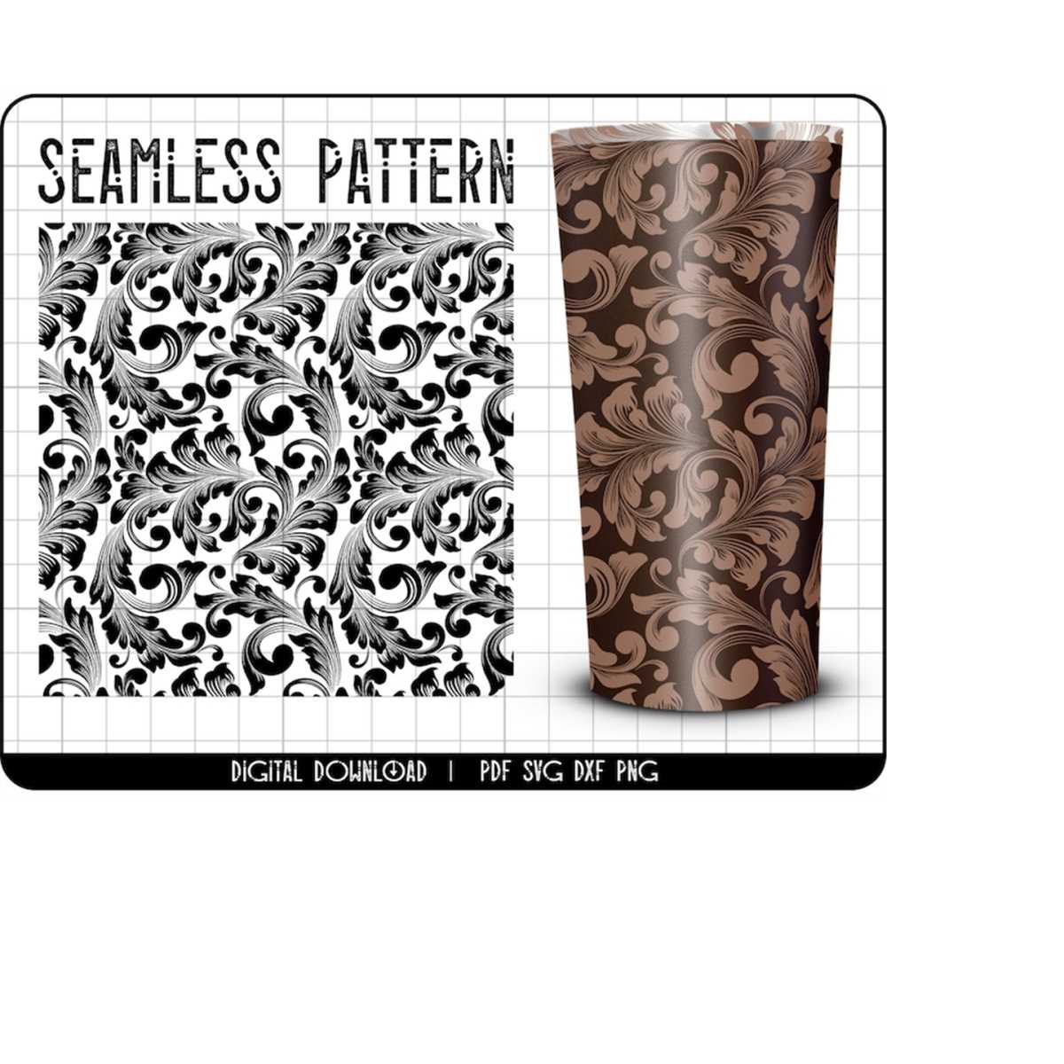 Tooled leather svg, floral pattern svg, western pattern back | Inspire ...