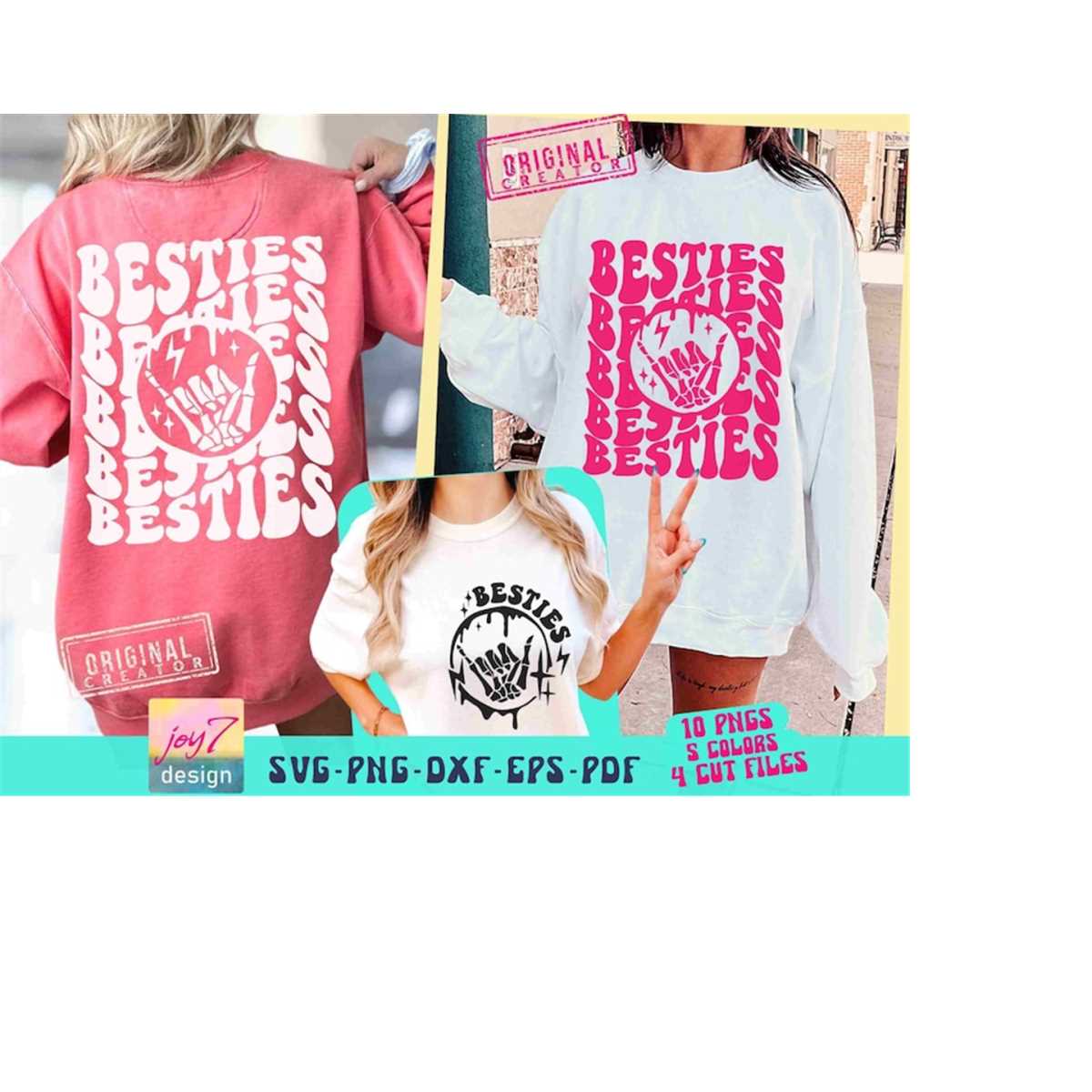 Besties SVG PNG Besties Forever Svg Best Friends Svg Girls W | Inspire ...