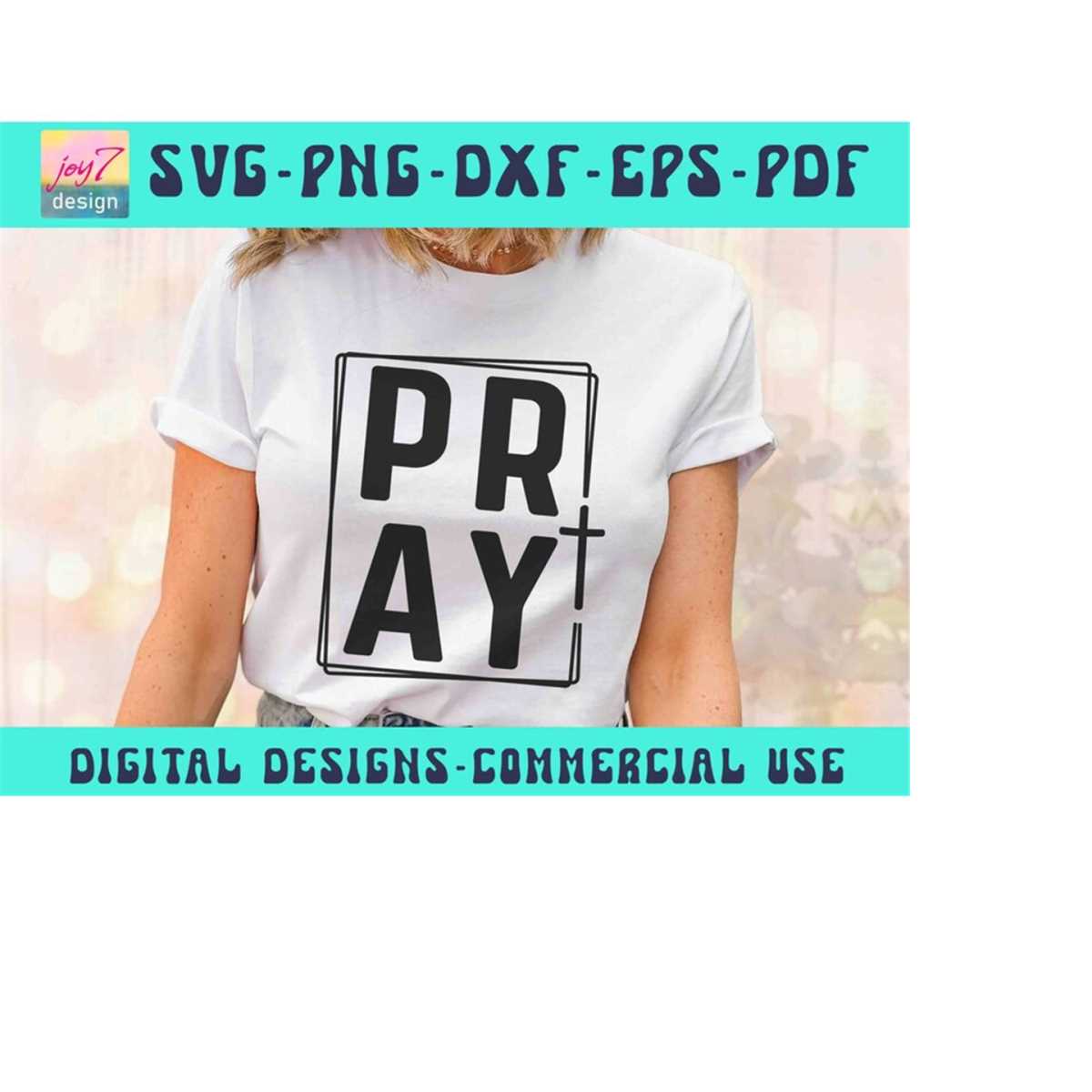 Pray SVG PNG, Praying Svg, Pray with cross Svg, Christian cr - Inspire ...