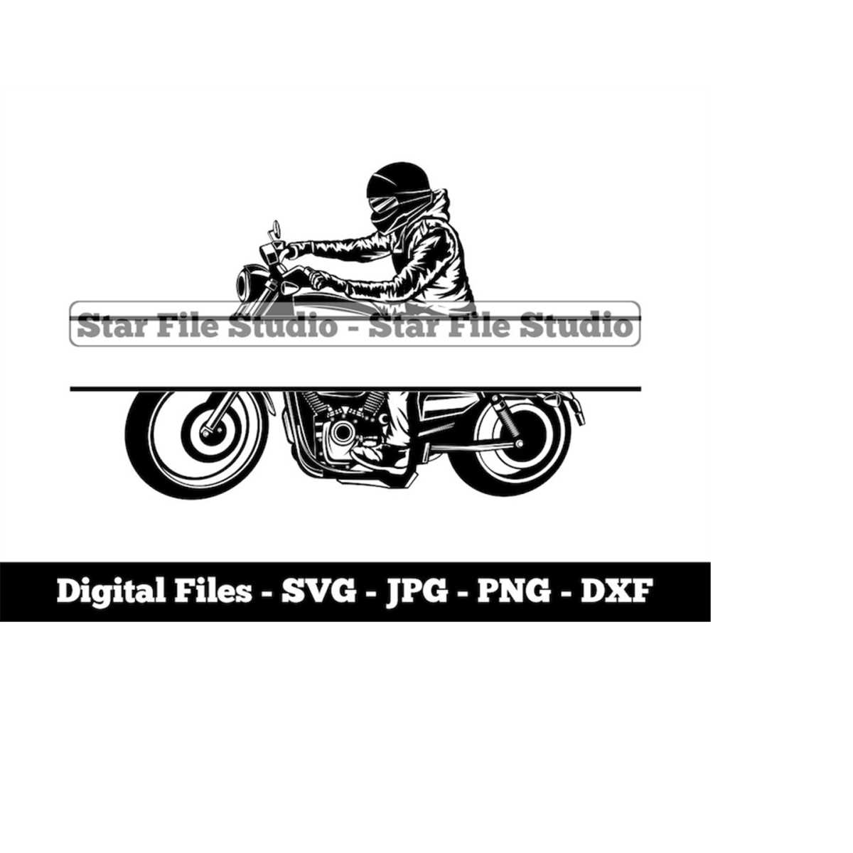 Motorcycle Rider Split Monogram Svg, Motorcycle Svg, Biker S - Inspire ...