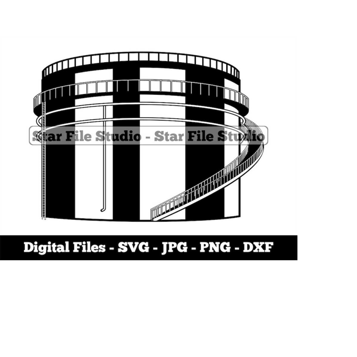 Cylindrical Oil Tank Svg, Petroleum Storage Svg, Gas Svg, Oi | Inspire ...