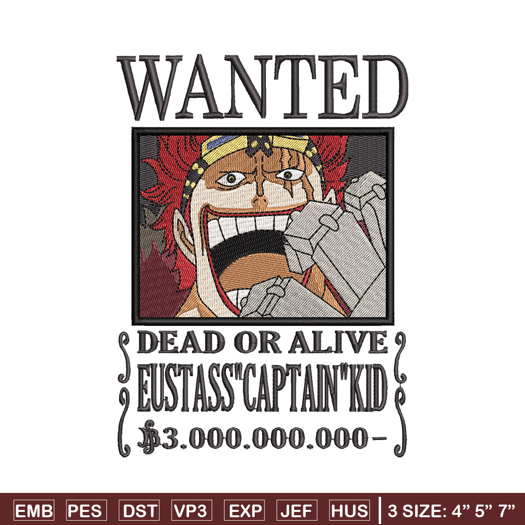 Bounty kid embroidery design, One piece embroidery, Anime de | Inspire ...