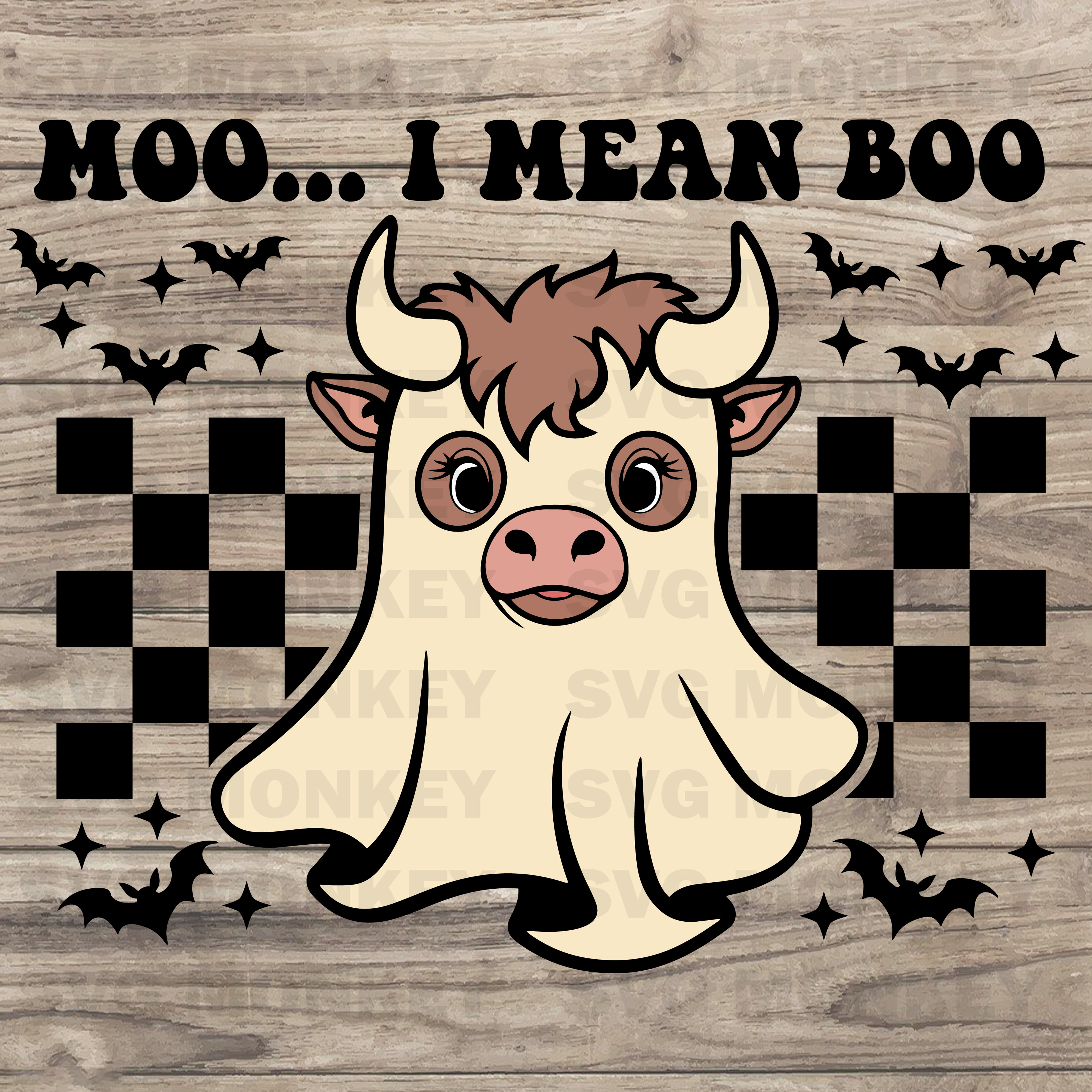 Moo I Mean BOO Svg, Trendy Halloween Png, Ghost Svg, Instant | Inspire ...